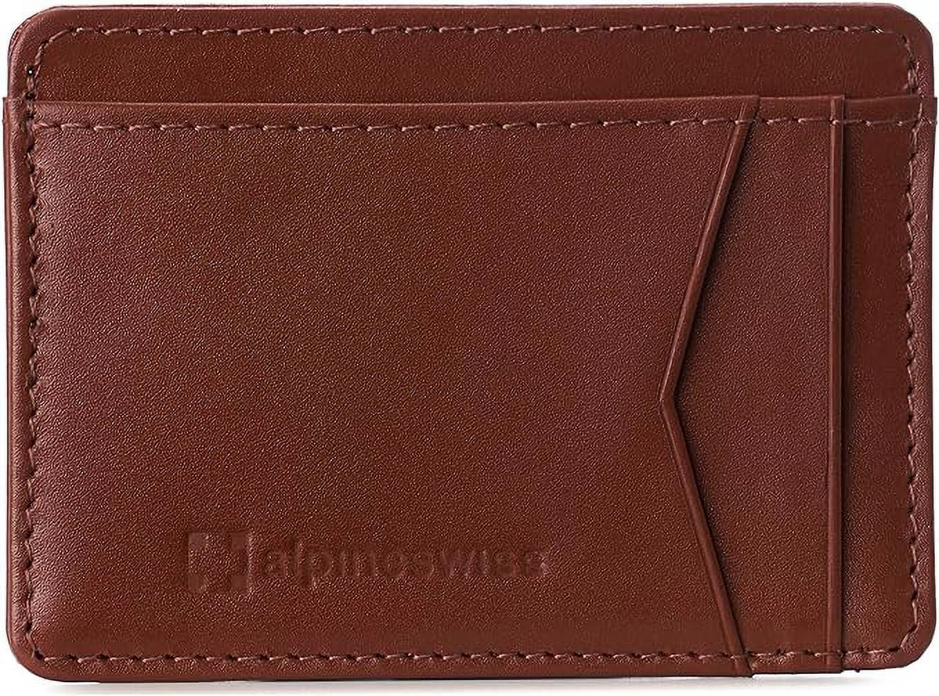Alpine Swiss Mens Oliver RFID Safe Minimalist Front Pocket Wallet ...