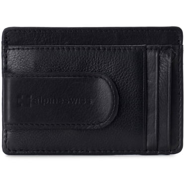 Alpine Swiss Double Diamond Mens RFID Money Clip Minimalist Front ...
