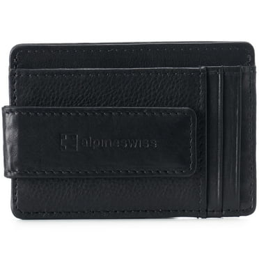 Alpine Swiss Mens RFID Money Clip Leather Minimalist Wallet Card Case ...