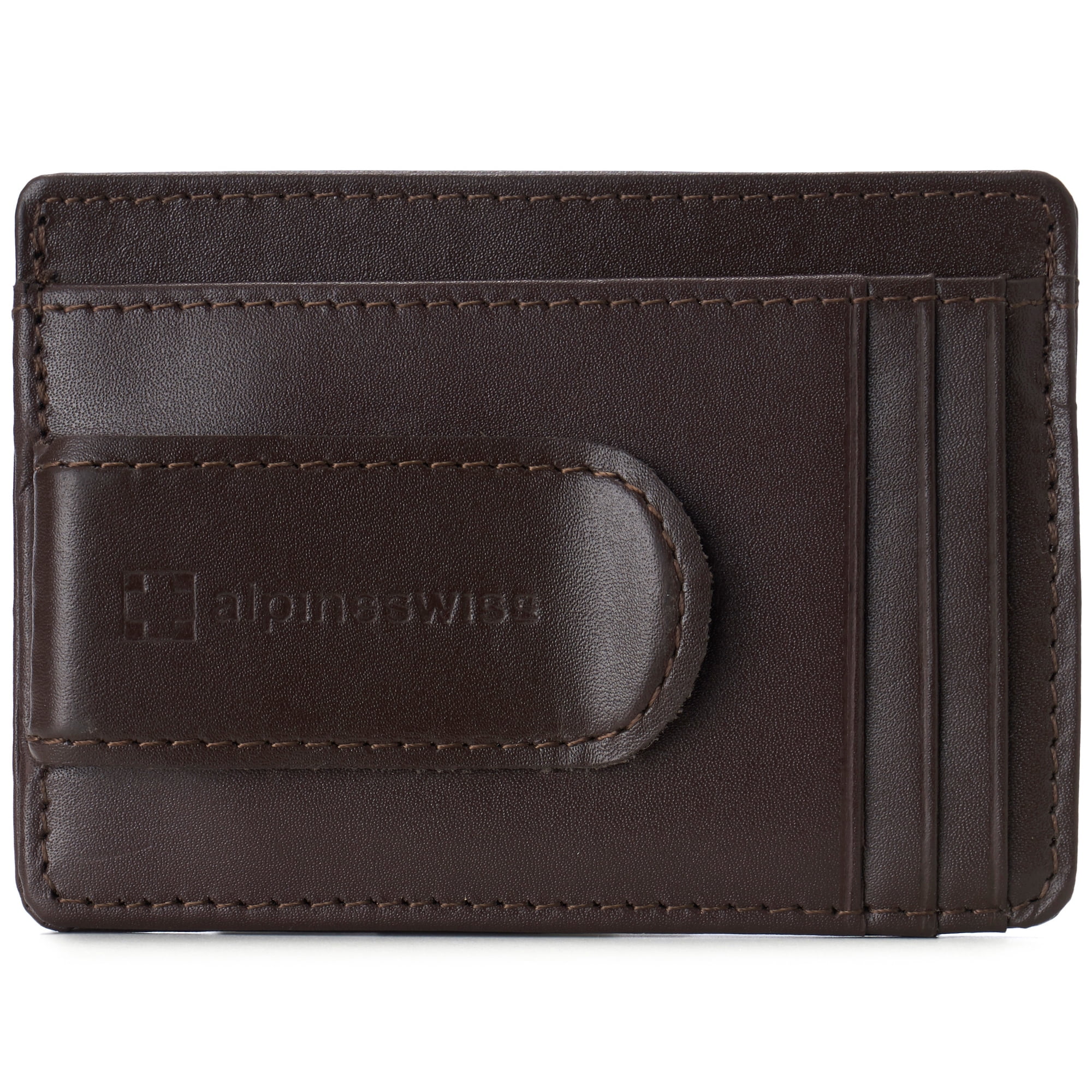 Alpine Swiss Mens RFID Money Clip Leather Minimalist Wallet Card Case ...