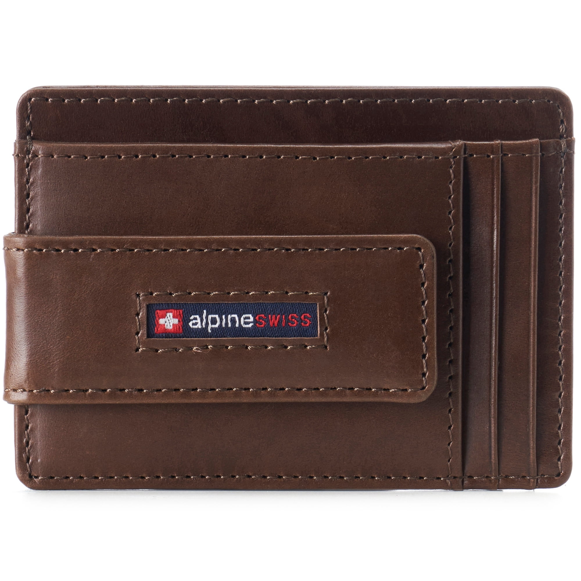 Alpine Swiss Mens RFID Safe Magnetic Money Clip Wallet Slim Front ...