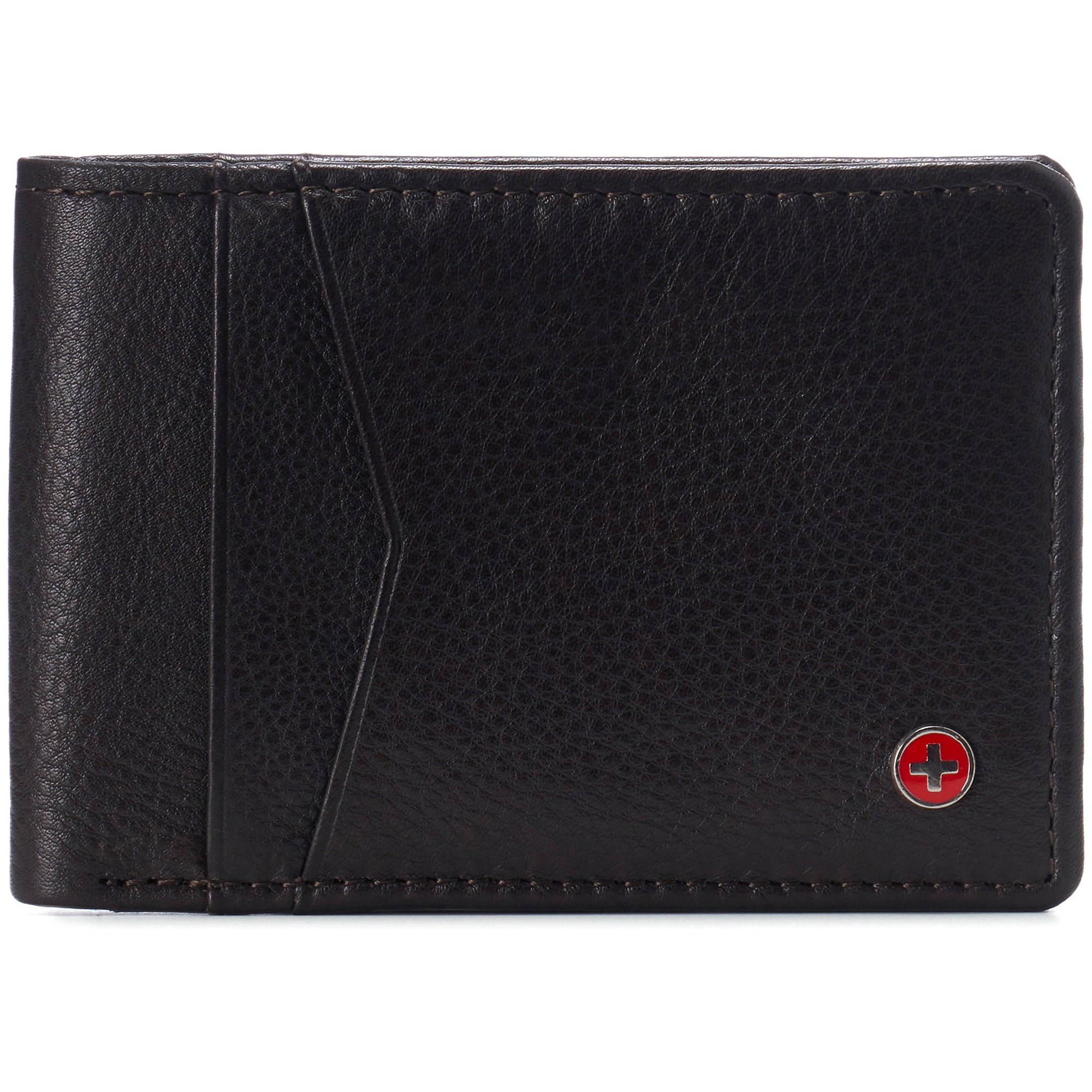 Alpine Swiss Slim RFID Wallet, Genuine Leather, Bifold, ID Window ...