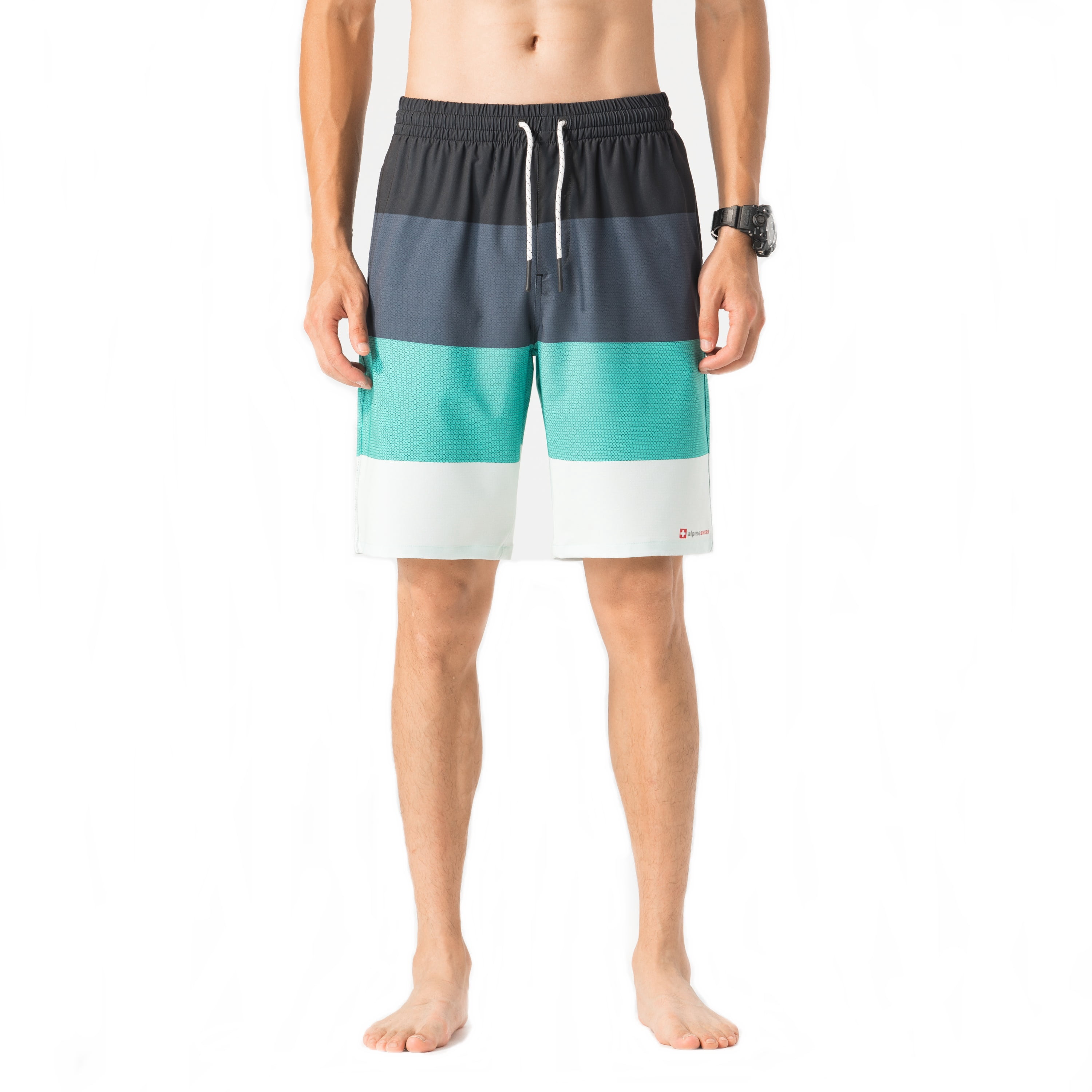 Alpine Swiss Mens Swim Shorts Beach Trunks Boardshorts Volley Shorts ...