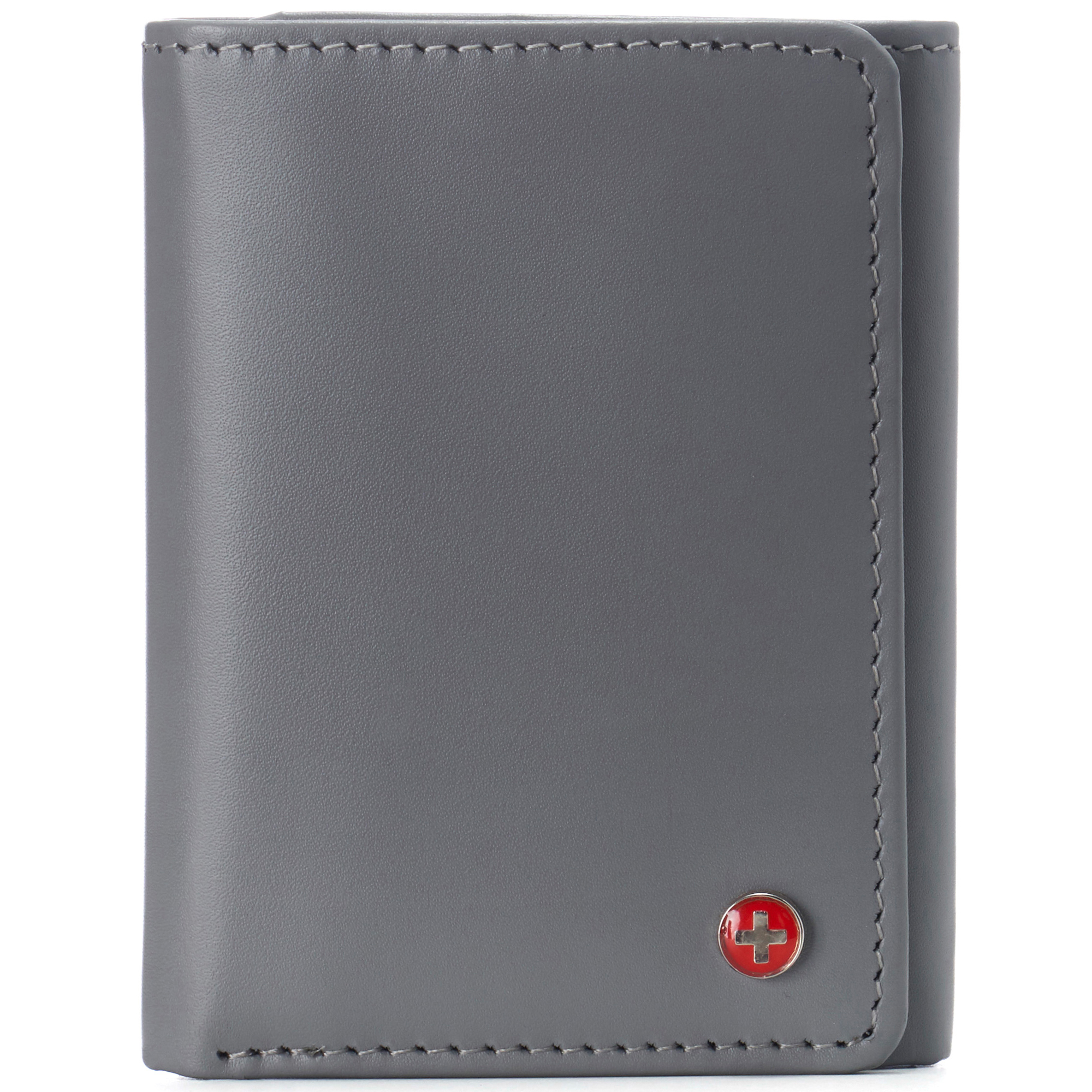 Alpine Swiss Mens Trifold Wallet RFID Blocking Genuine Leather Bifold ...
