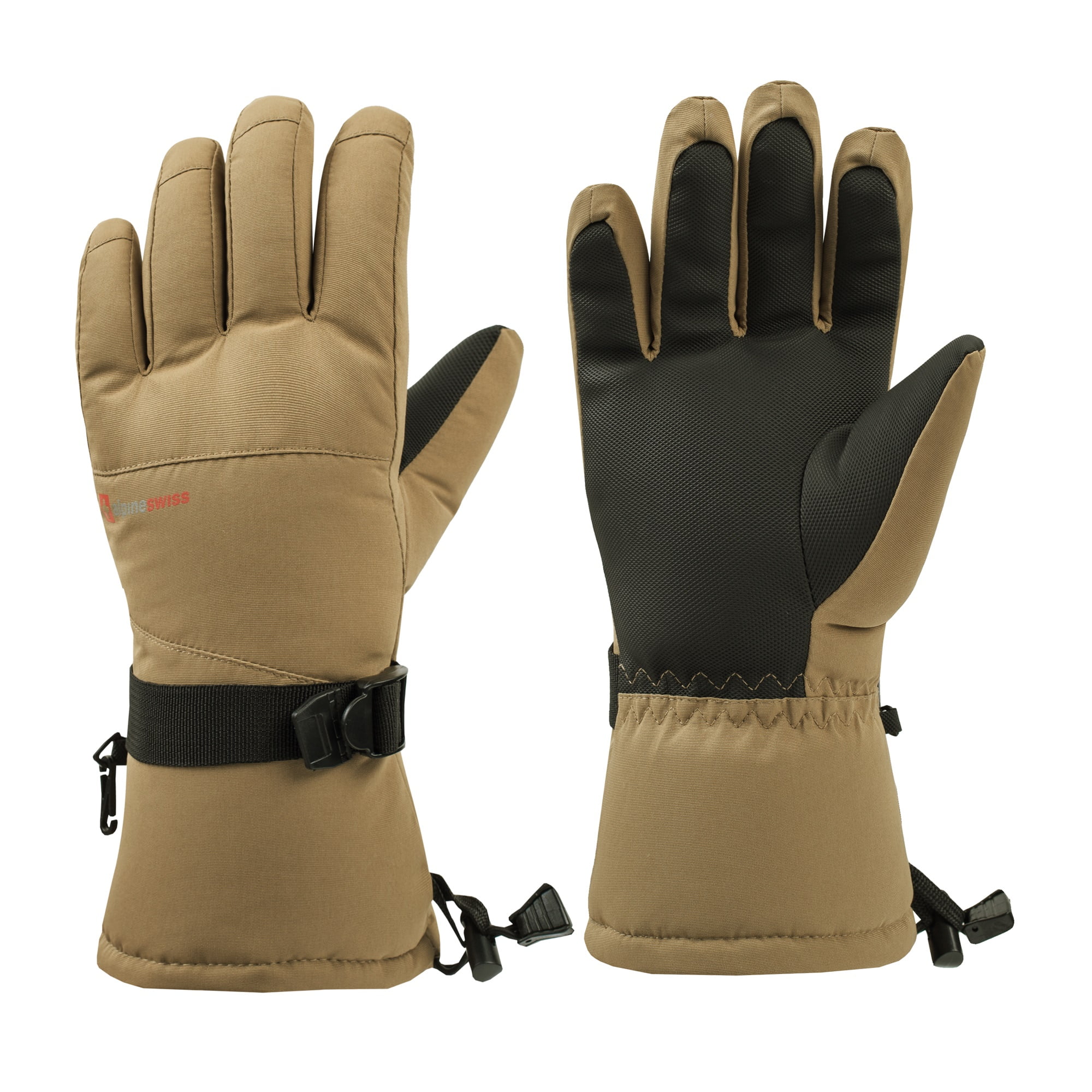 Alpine Swiss Mens Waterproof Gauntlet Snow Ski Gloves Winter Sport ...