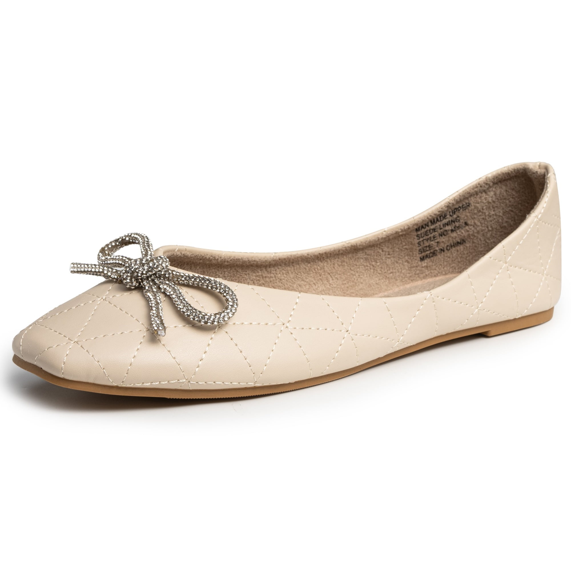 Alpine Swiss Myla Womens Ballet Flats Square Toe Rhinestone Bow Dressy ...