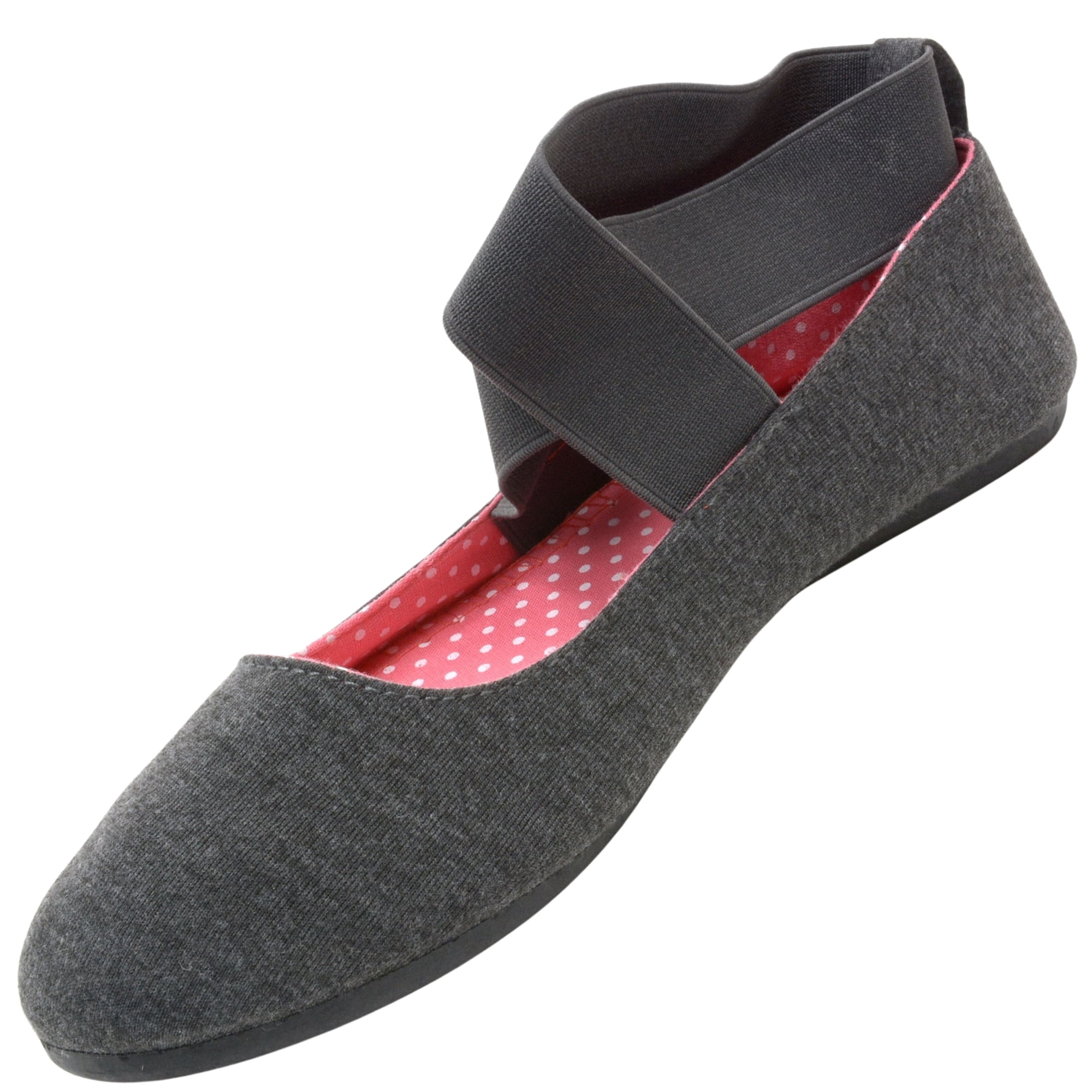 Alpine Swiss Peony Womens Ballet Flats for Flat Feet, Elastic Ankle ...