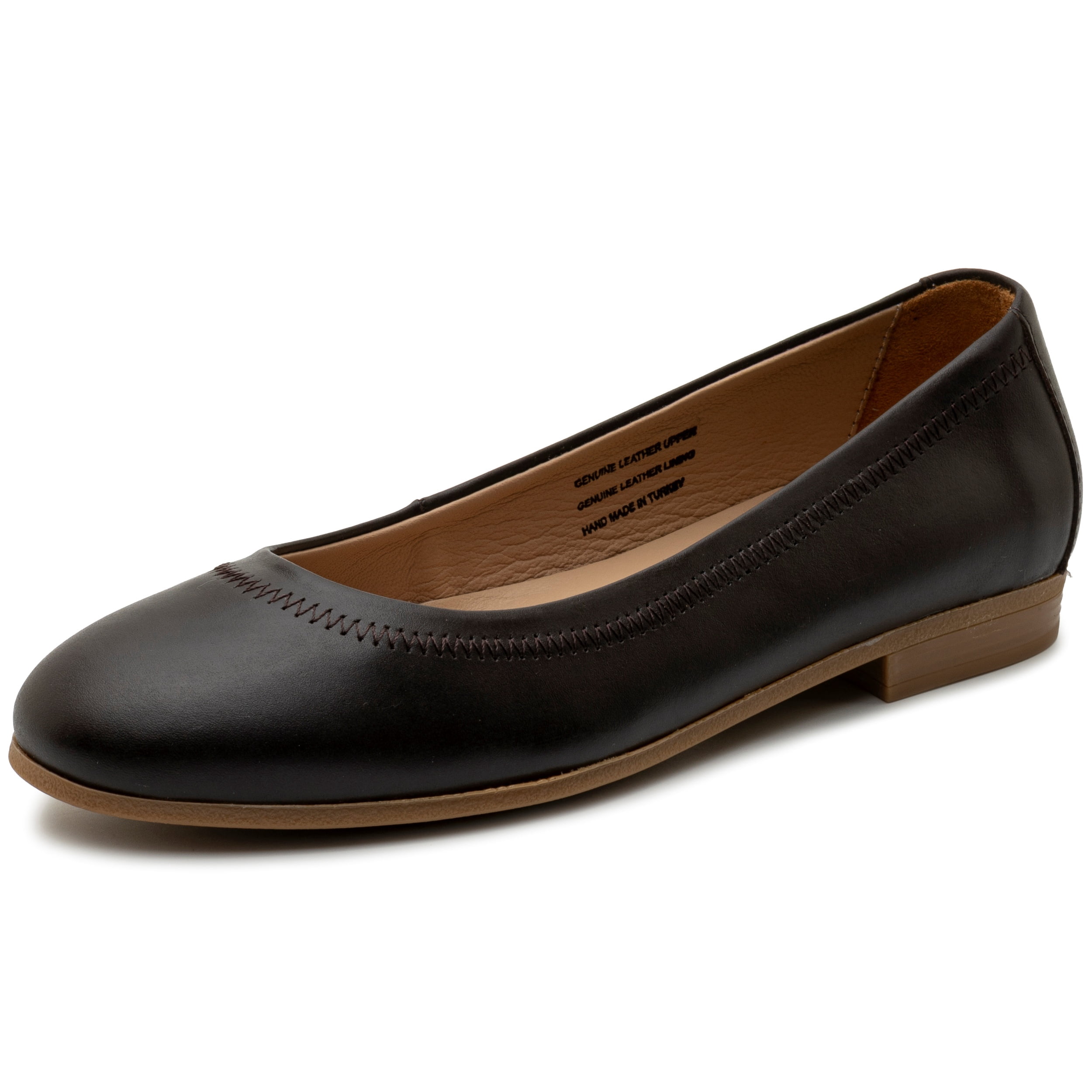 Alpine Swiss Wendy Womens Leather Ballet Flats Classic Round Toe Slip ...