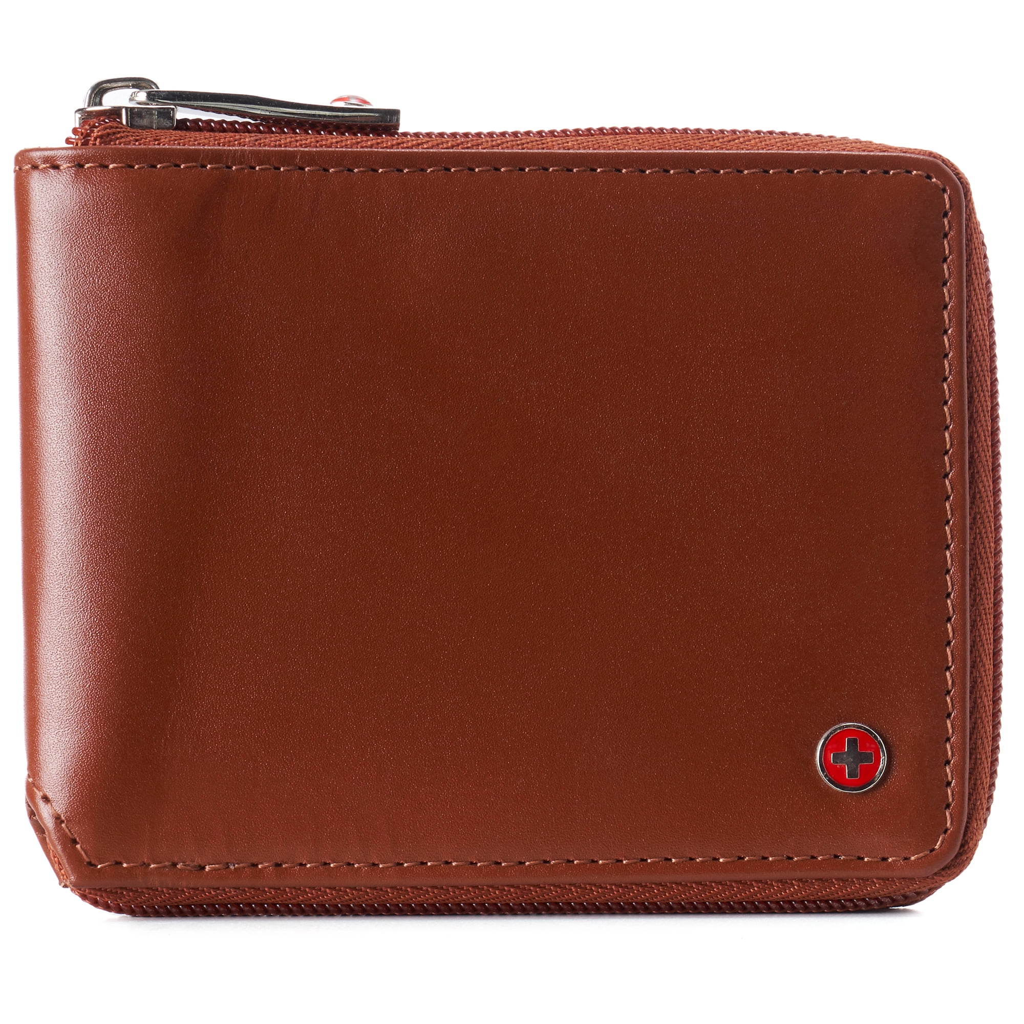 Alpine Swiss Zipper Bifold Wallet for Men Women RFID Protected Genuine ...