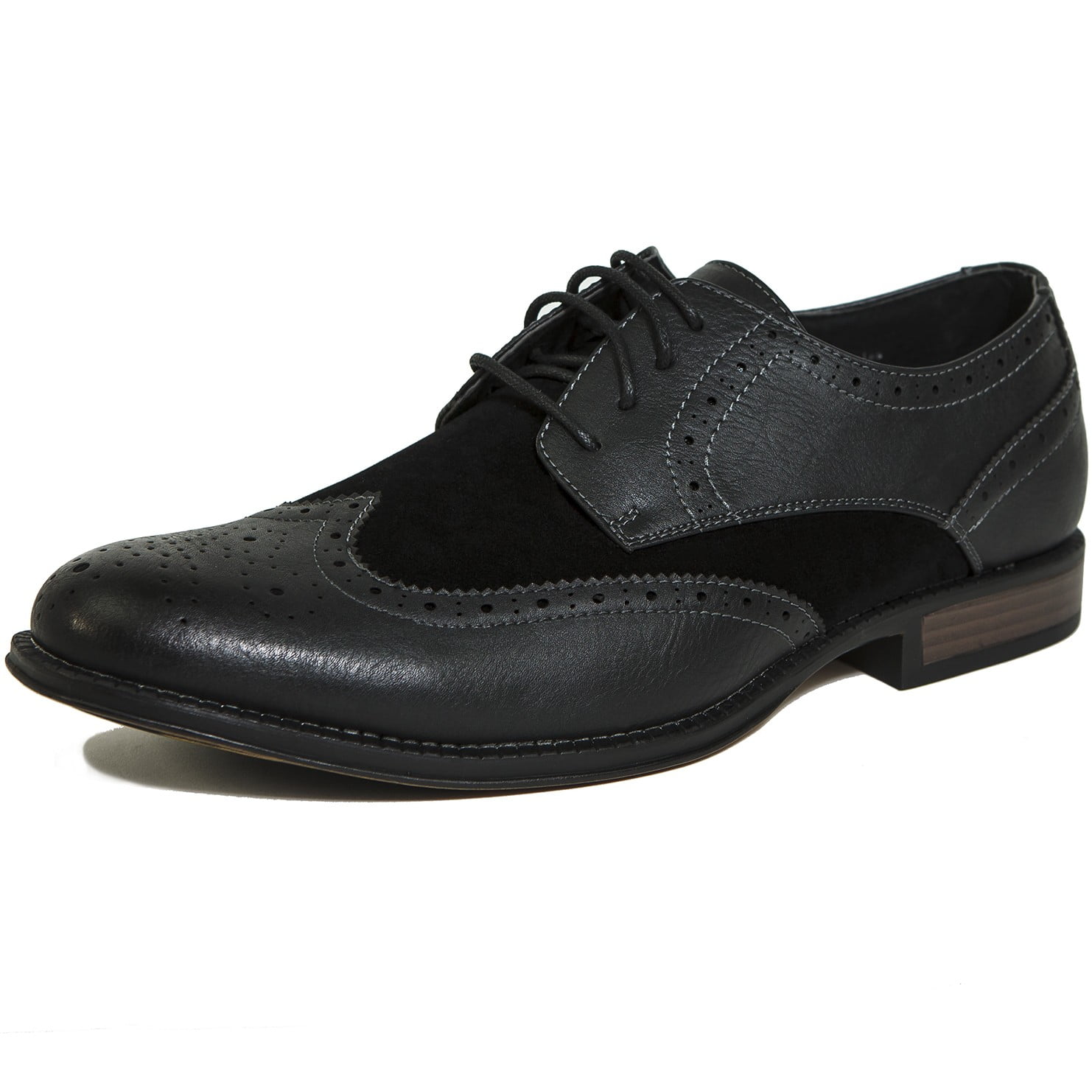 Alpine Swiss Zurich Mens Wing Tip Dress Shoes Two Tone Brogue Lace Up ...