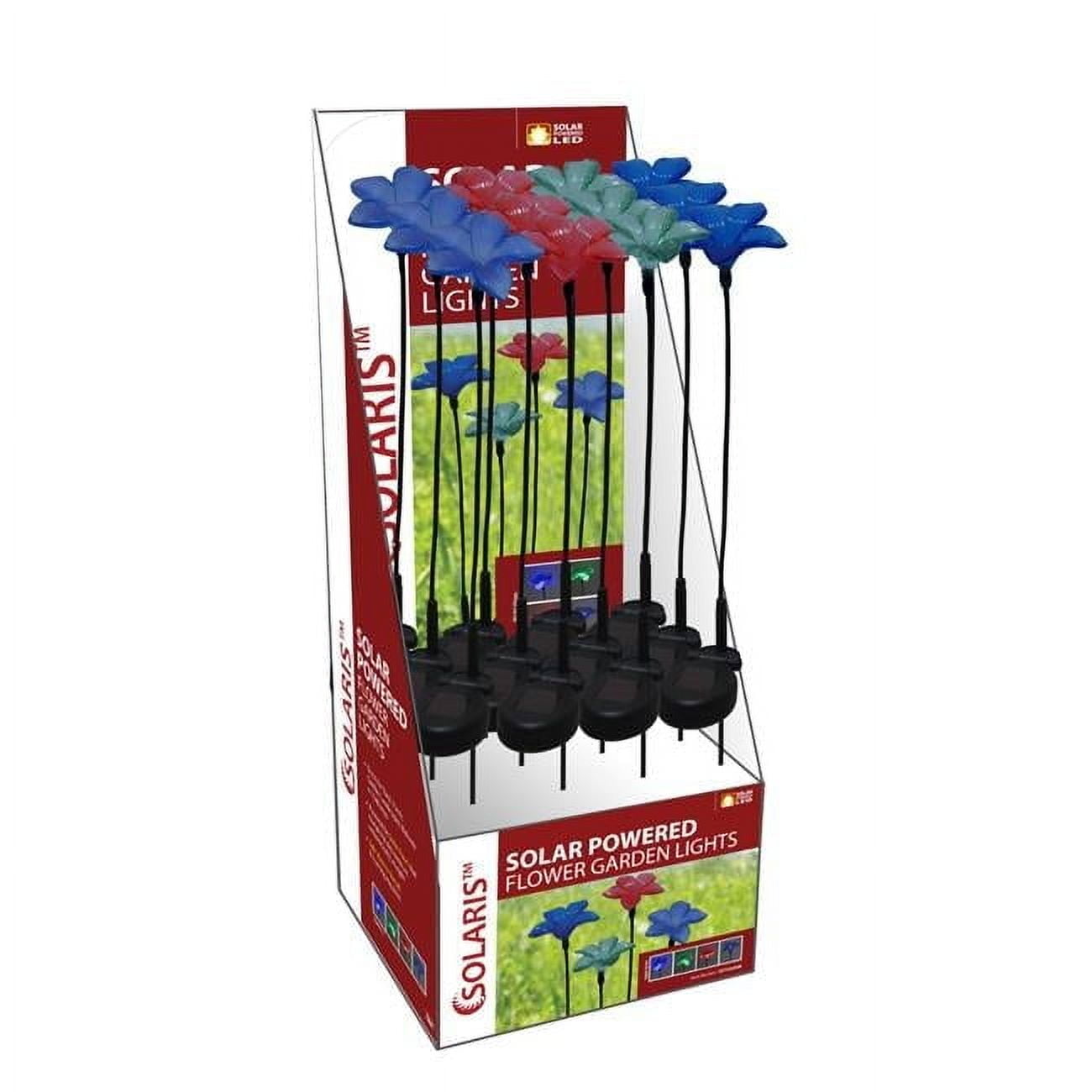 Alpine TUQTT164ABB Solar Plastic Flower Garden Stake - Display of 12 ...