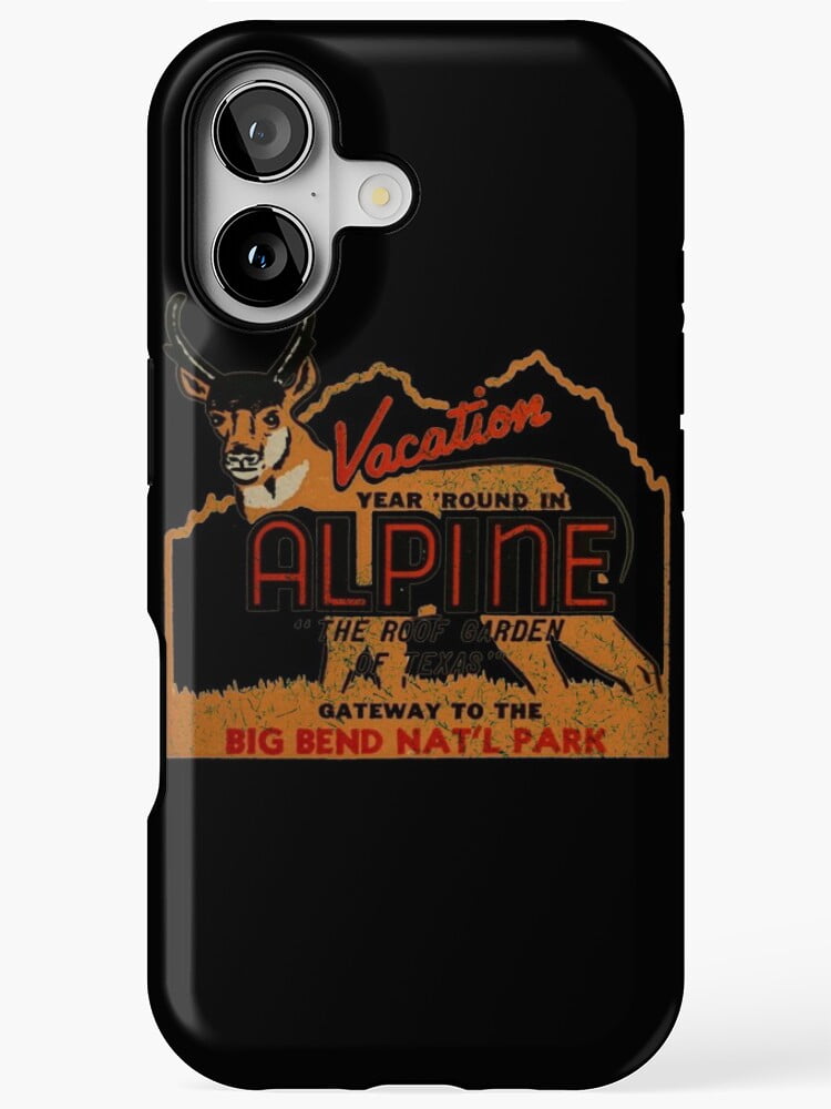 Alpine Texas Vintage Travel Decal Artwork Protective and Compatible ...