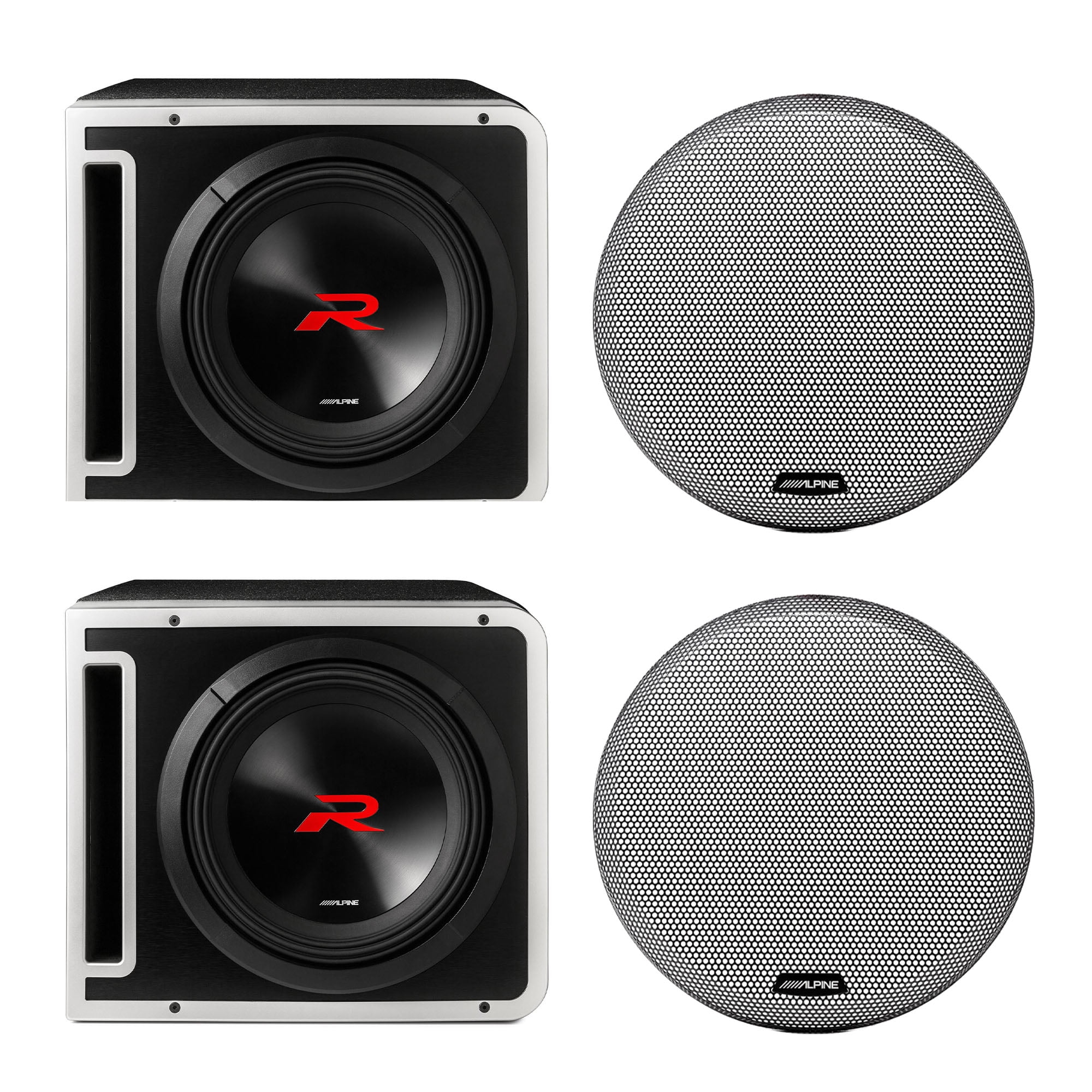 Alpine Two R2-SB12V Next-Gen 12" R-Series Halo Loaded Sub Enclosures ...