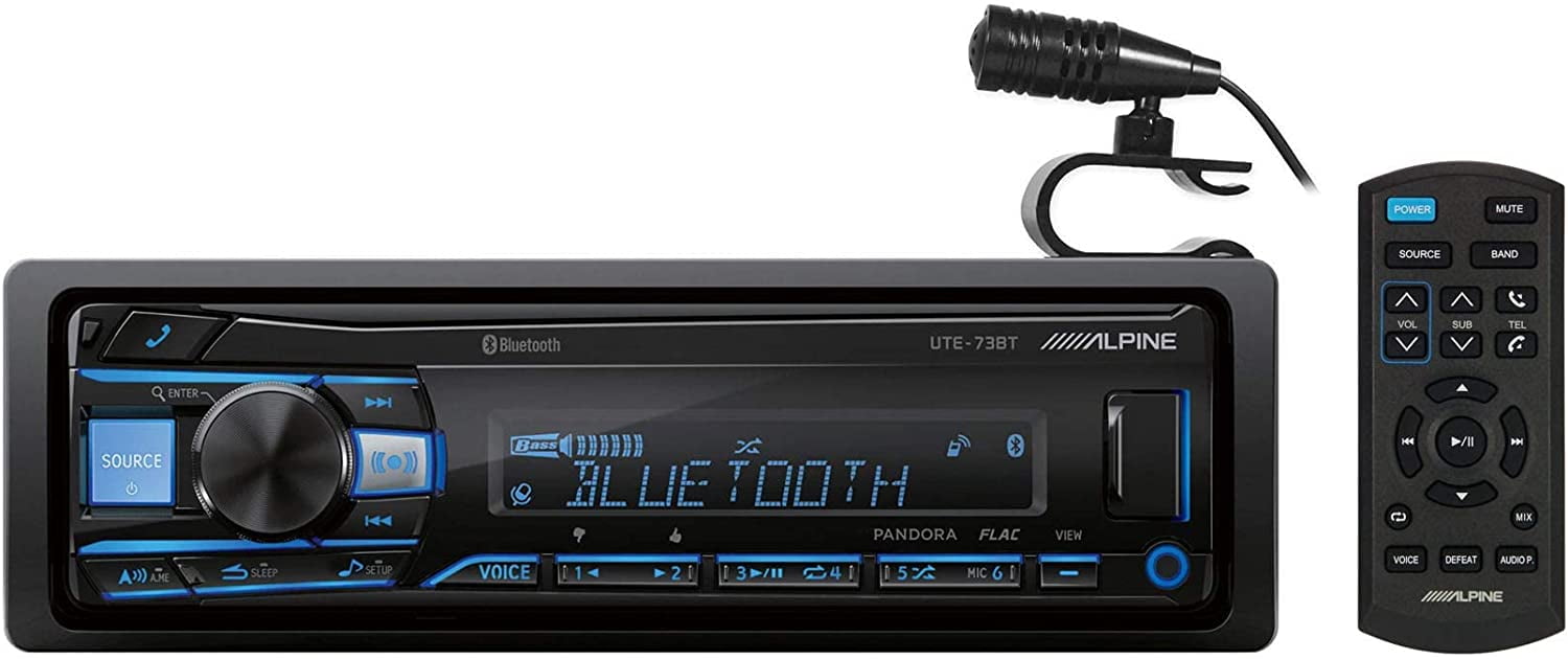 Alpine UTE-73BT Car In-Dash Digital Media Receiver with Remote ...