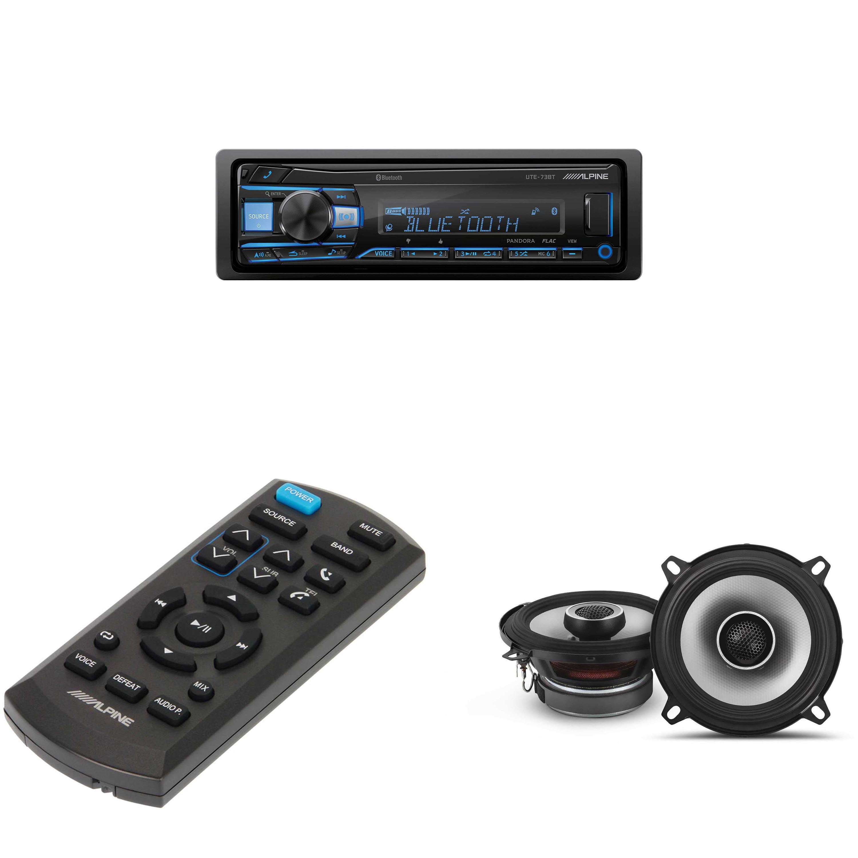 Alpine UTE-73BT, RUE-4360 Remote with 1 Pair Alpine S2-S50 Type S 5.25 ...