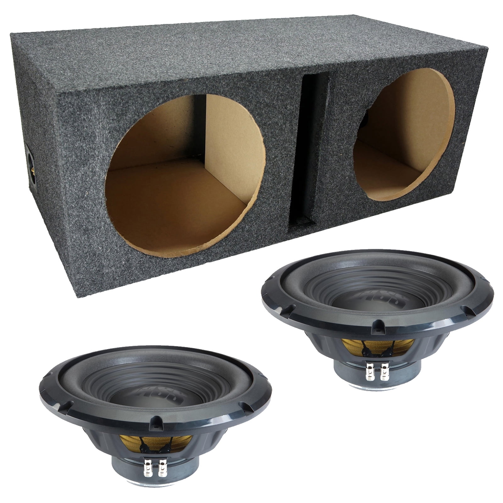 Alpine Universal Vented Dual 12" W12S4 Loaded Subwoofer Sub Box ...