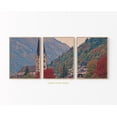 Alpine Valley European Mountain Village Scenic Forest Landscape Wall ...