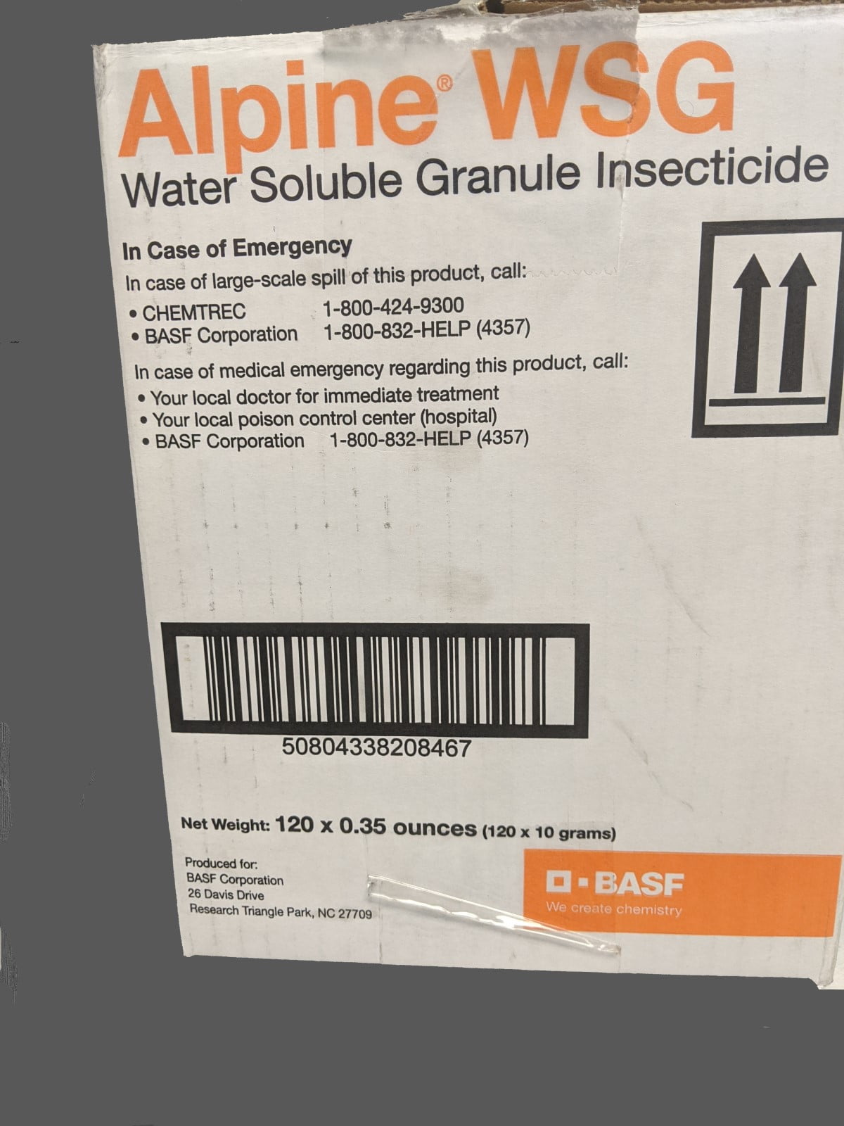 BASF Alpine WSG Insecticide - Kills Ants, Bedbugs & More - 1 Box (120 x ...
