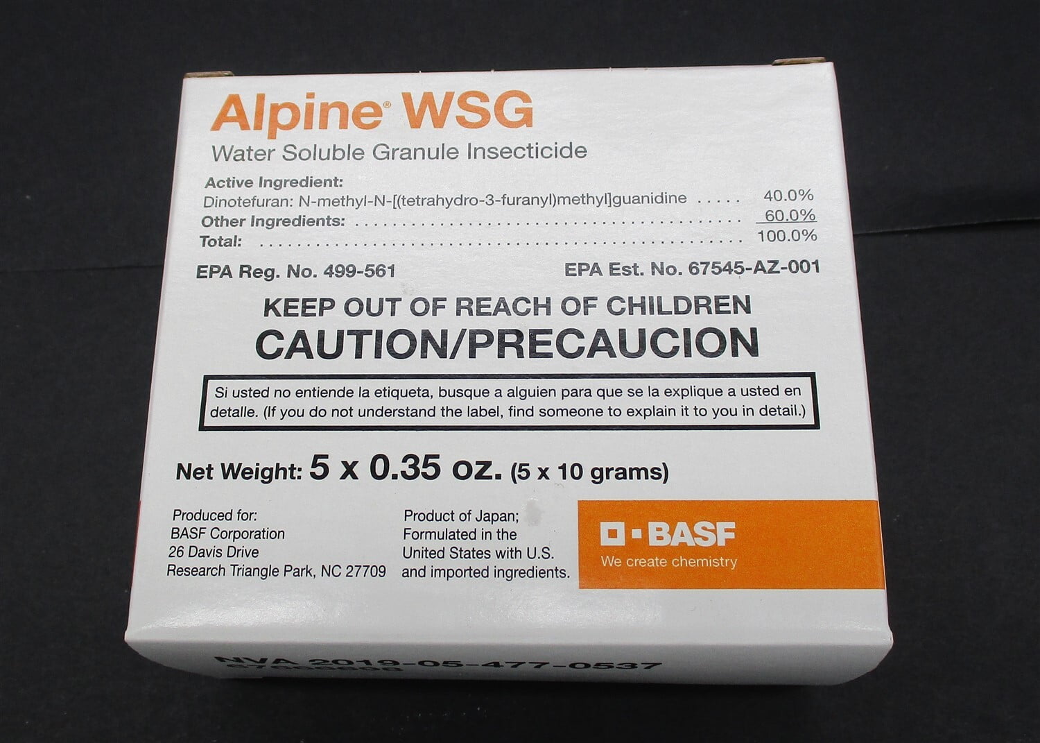 Alpine WSG Water Soluble Granule Insecticide (5 10 Gram Packets ...