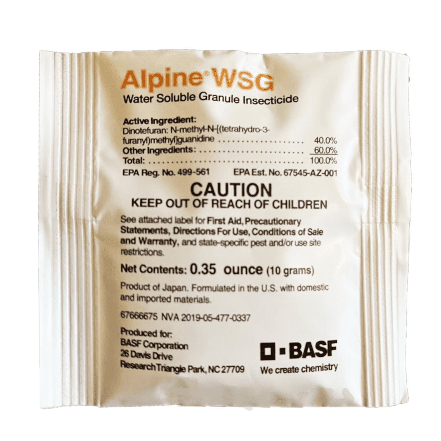 Alpine WSG Water Soluble Granules - 1 Packet (10 g) by BASF - Walmart.com