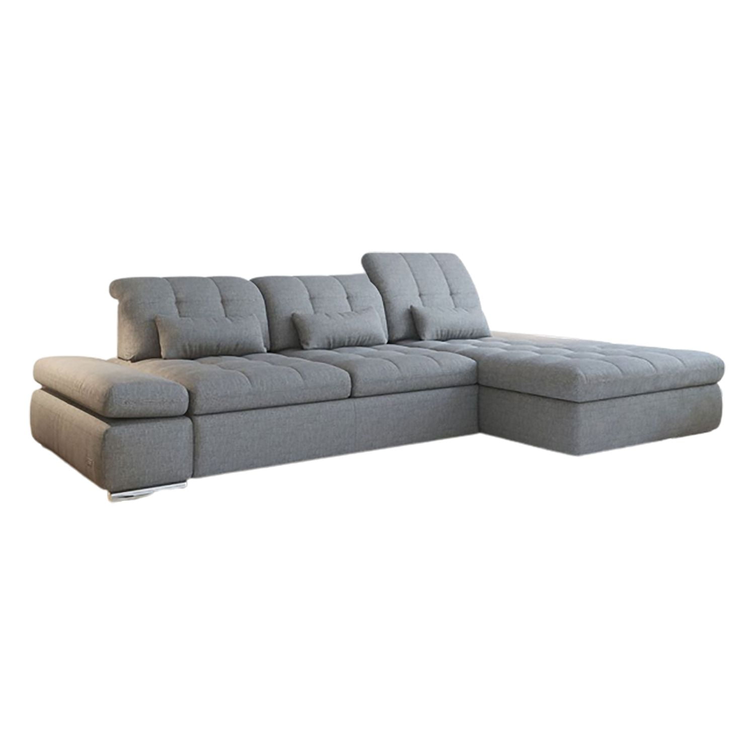 Alpine-X High Performance Stain Resistant Fabric Sectional Sofa, Gray ...