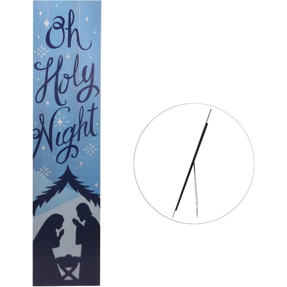 Alpine Xiamen Alpine Oh Holy Night Porch Sign Holiday Decoration ...