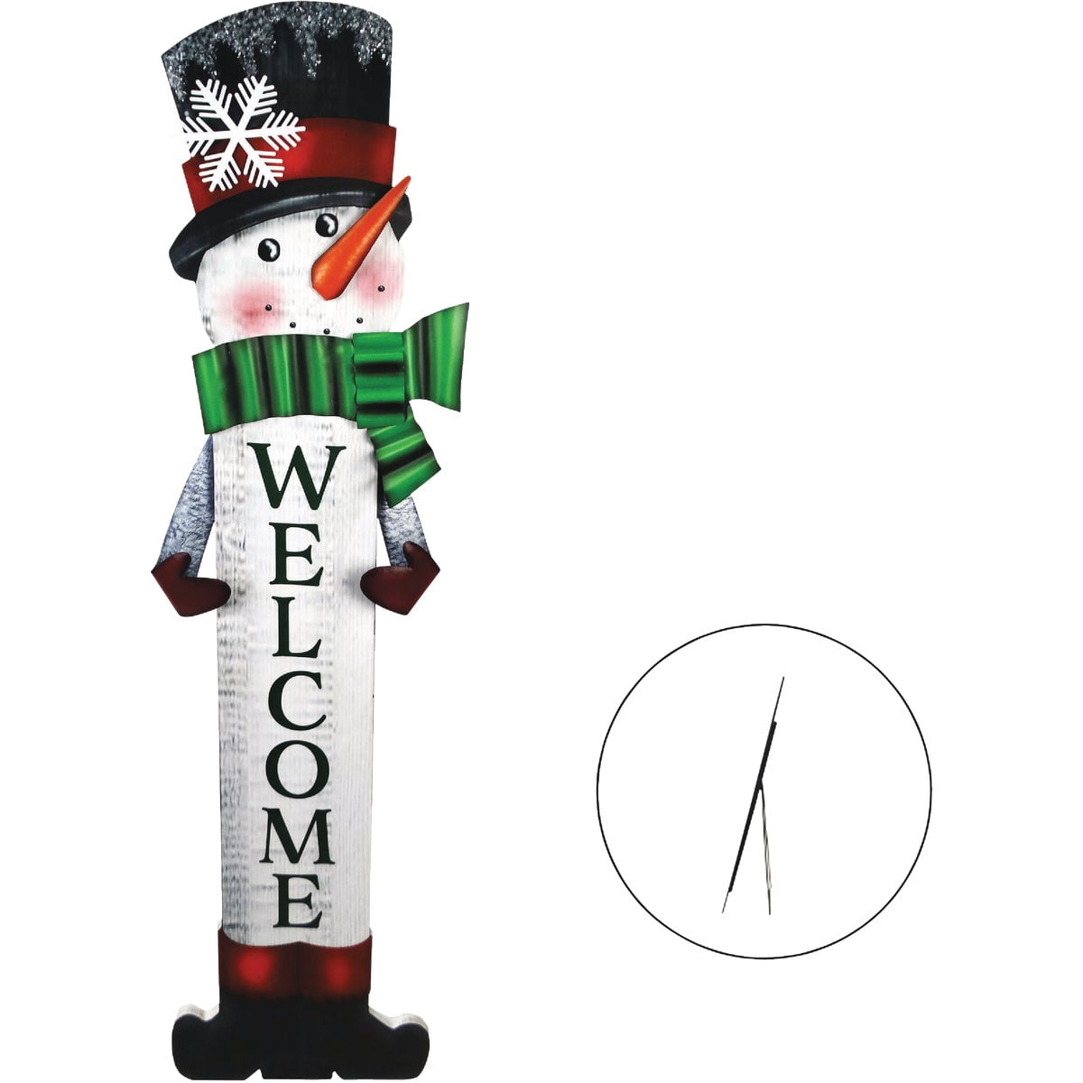 Alpine Xiamen Alpine Tall Snowman Welcome Porch Sign Holiday Decoration ...