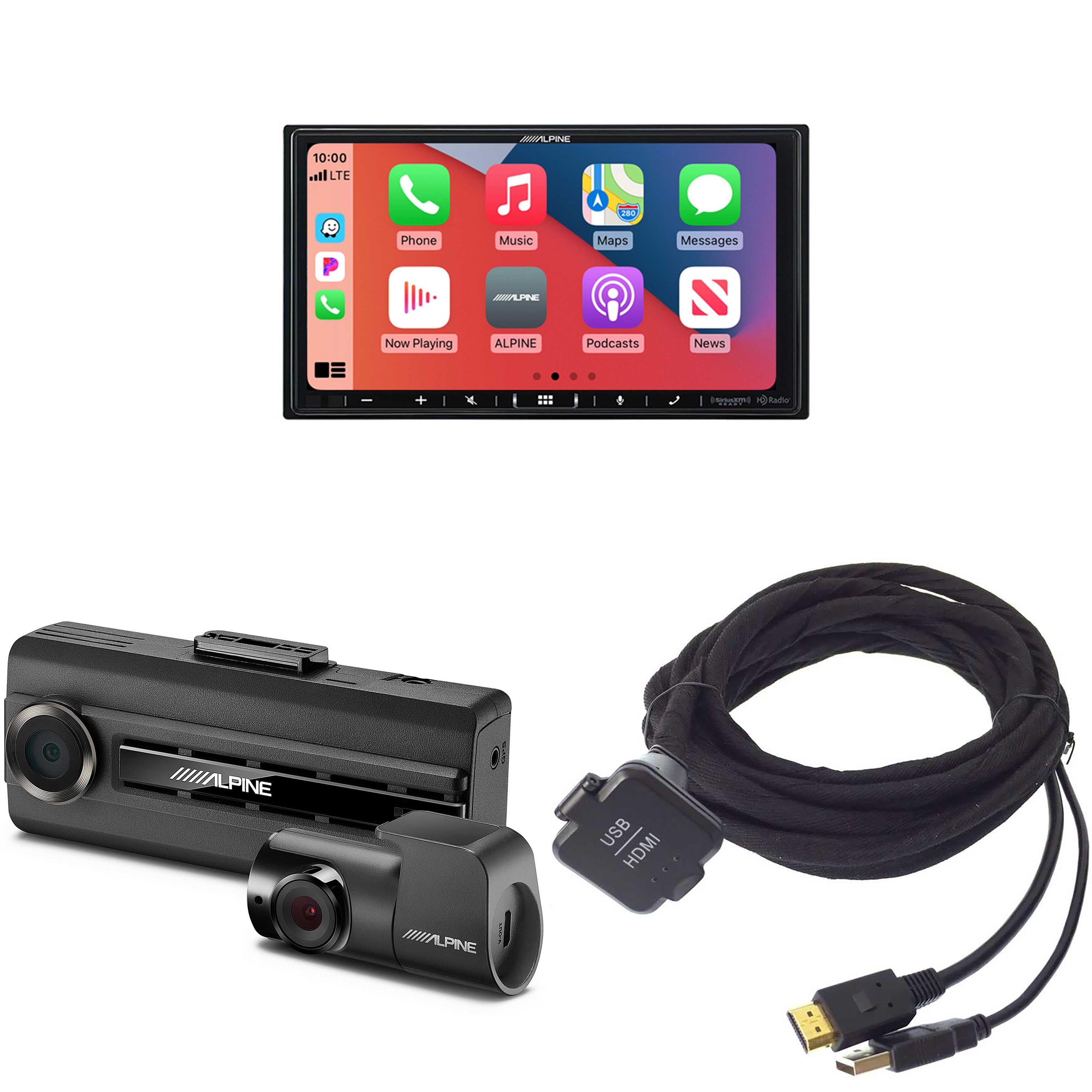 Alpine iLX-407, KCU-315UH USB / HDMI Extension Cable with DVR-C310R ...