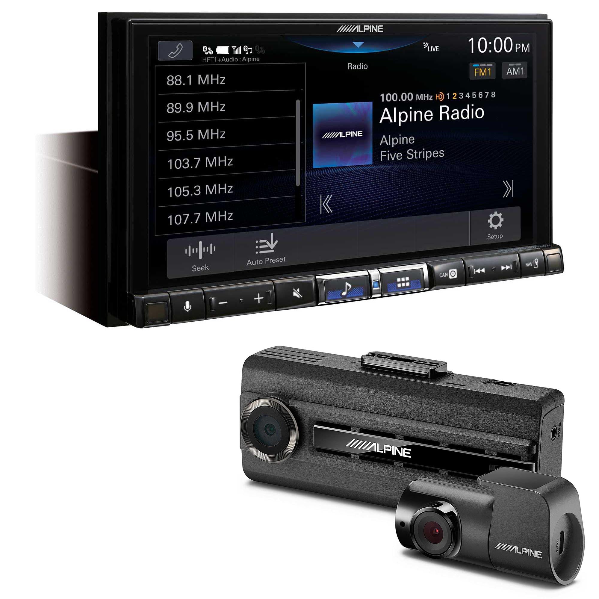 Alpine iLX-507 7" CarPlay/Android Auto Hi-Res Receiver with DVR-C310R ...