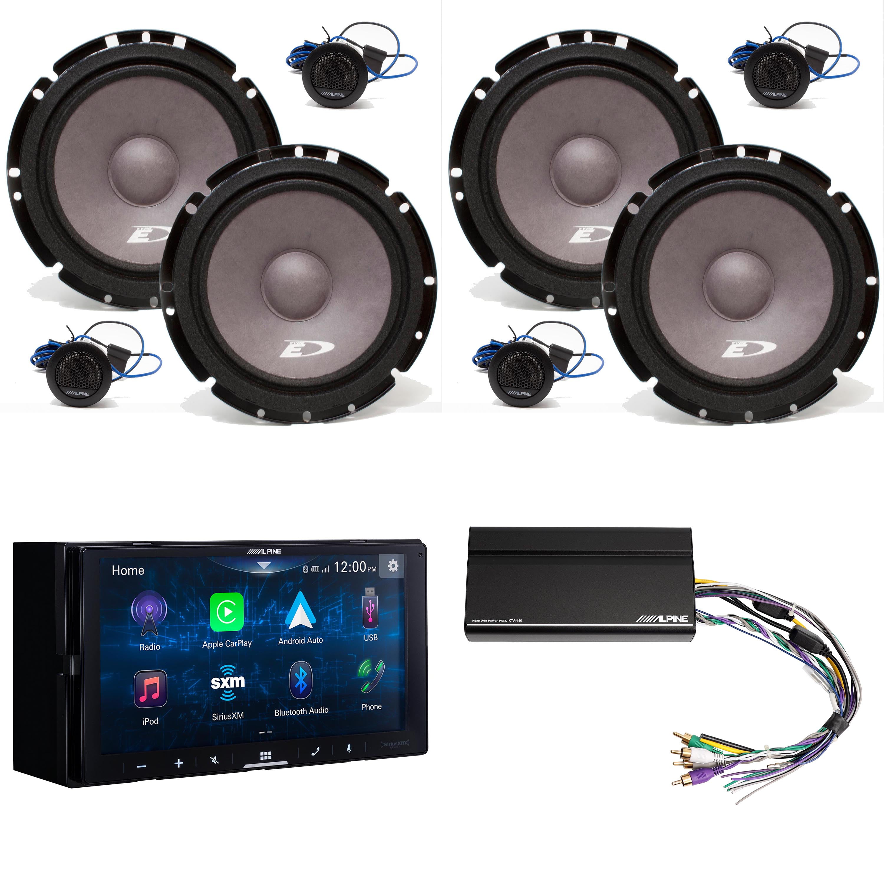 Alpine iLX-W670-S Digital Multimedia Receiver w/ 2 Pairs Alpine SXE ...