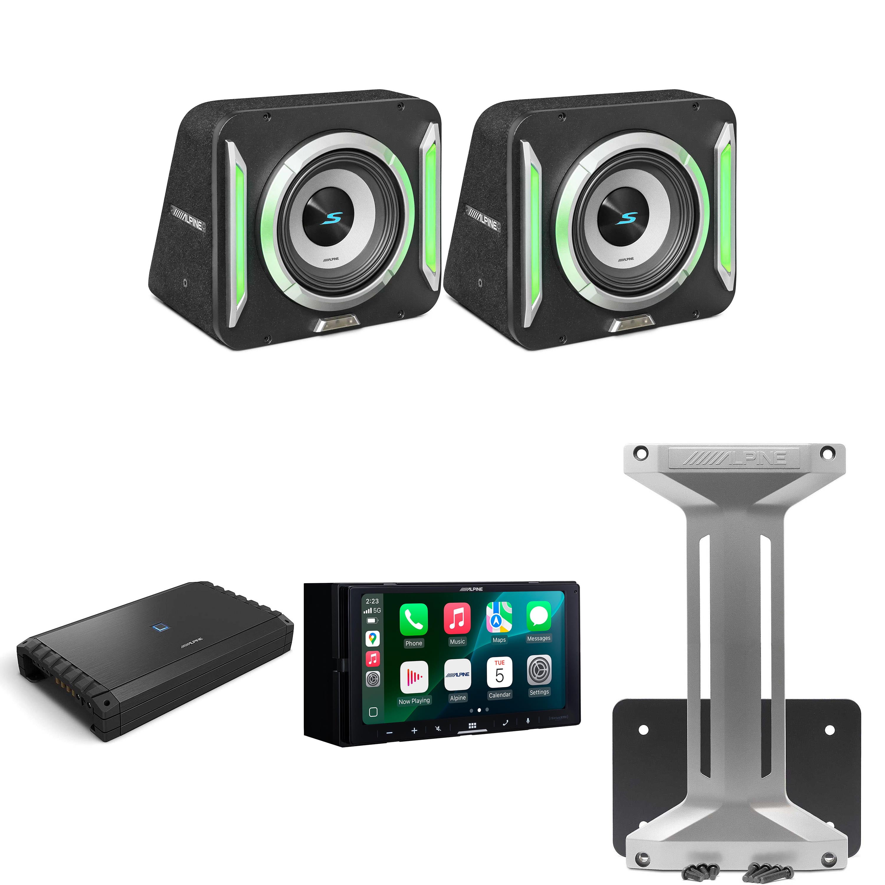 Alpine iLX-W770 Receiver & (2) S2-SB12 PrismaLink S2-Series sealed 12 ...