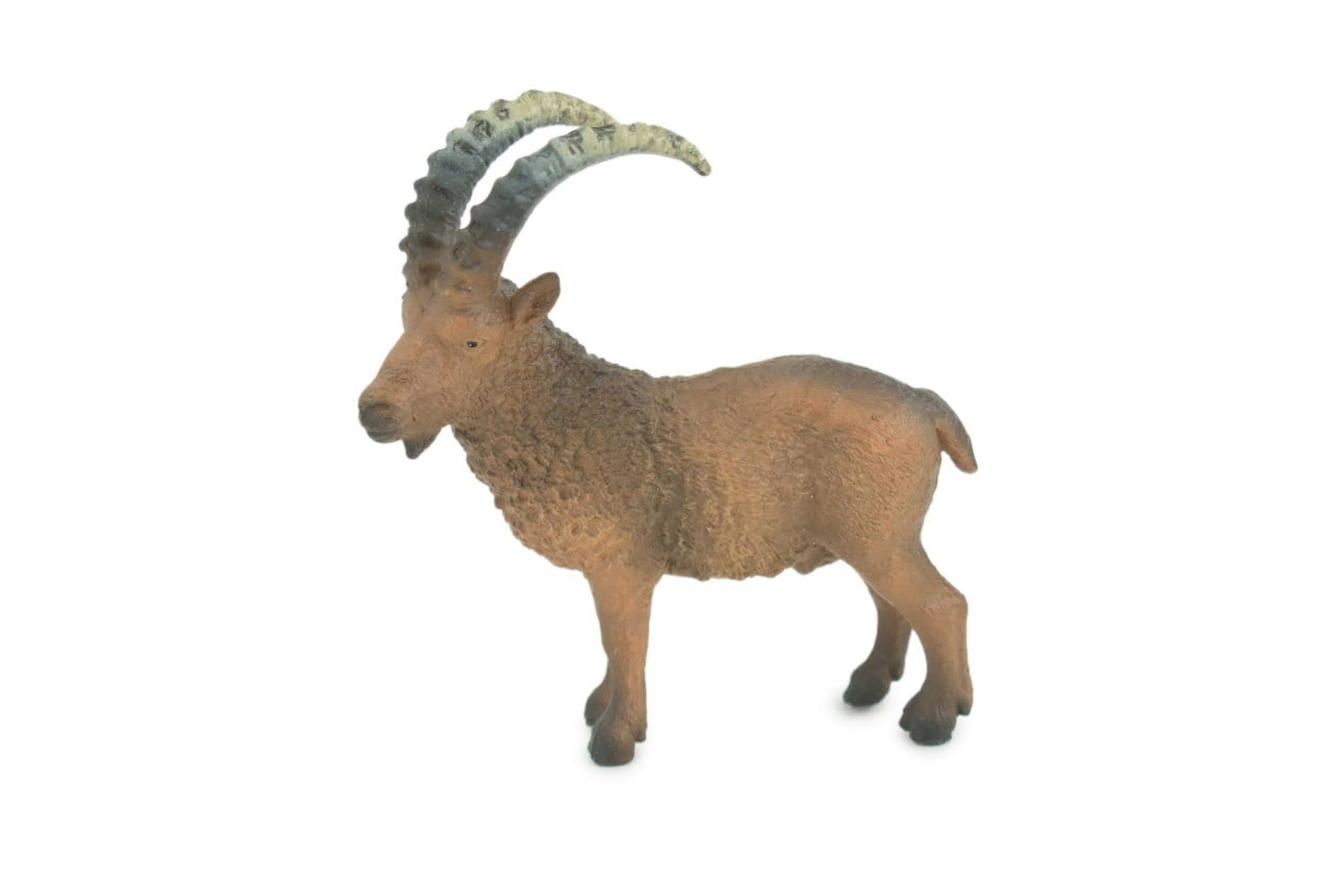 Alpine ibex Mountain Goat, Hand Painted, Museum Quality, Educational, Rubber Animal, Very ...
