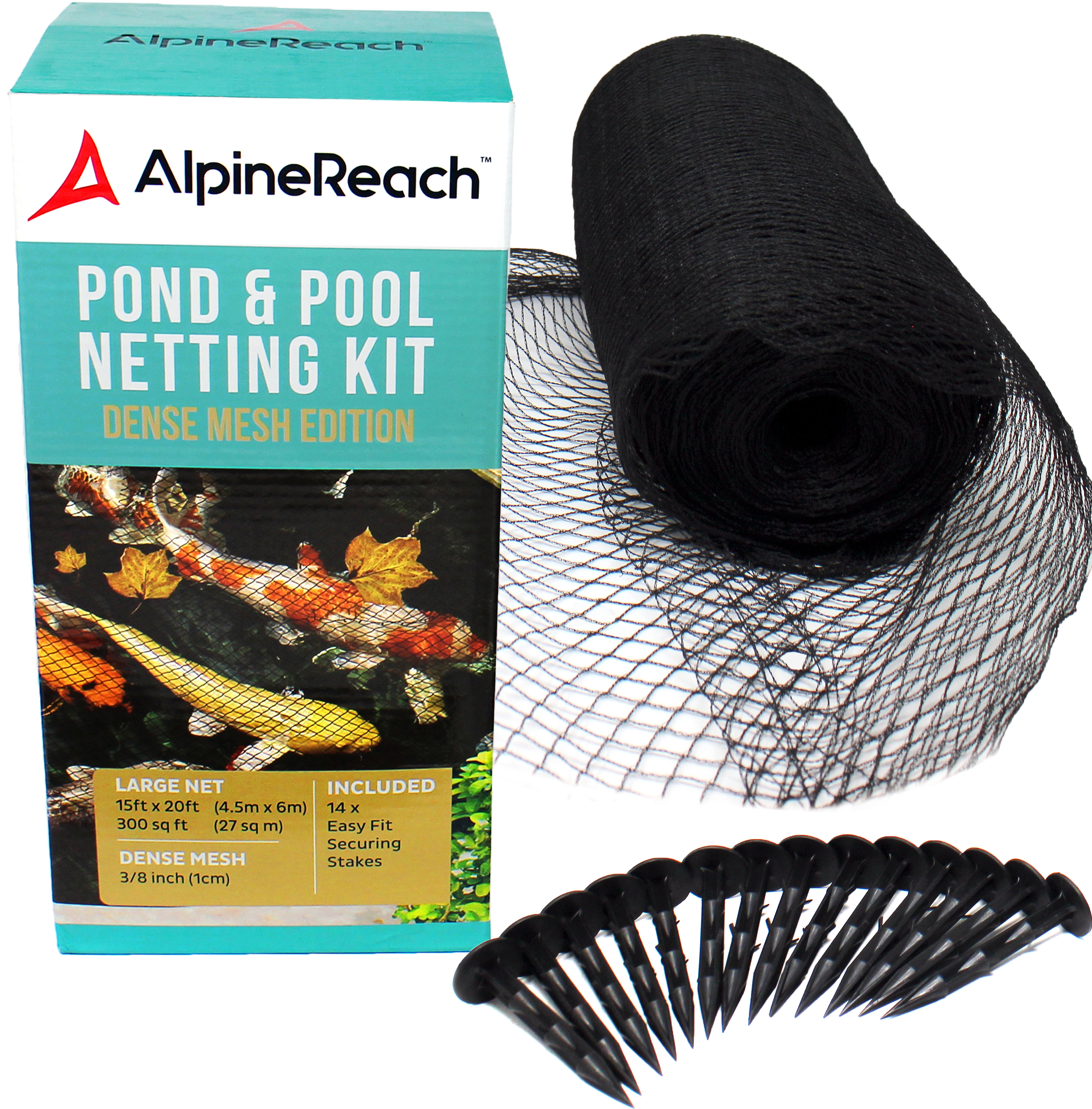 AlpineReach Koi Fish Pond Protection Netting, 15ft x 20ft, Heavy Duty ...