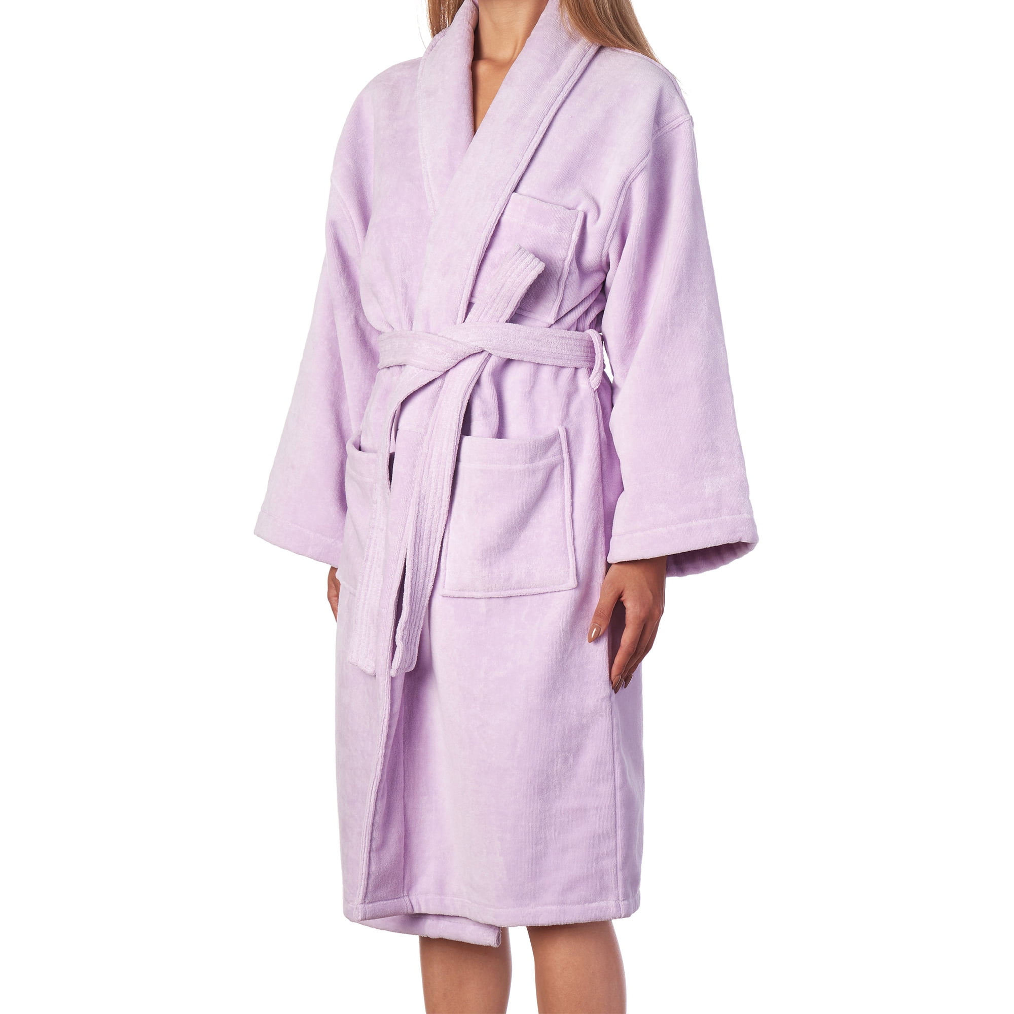 AlpineSwiss Blair Women Cotton Terry Cloth Bathrobe Shawl Collar Velour ...