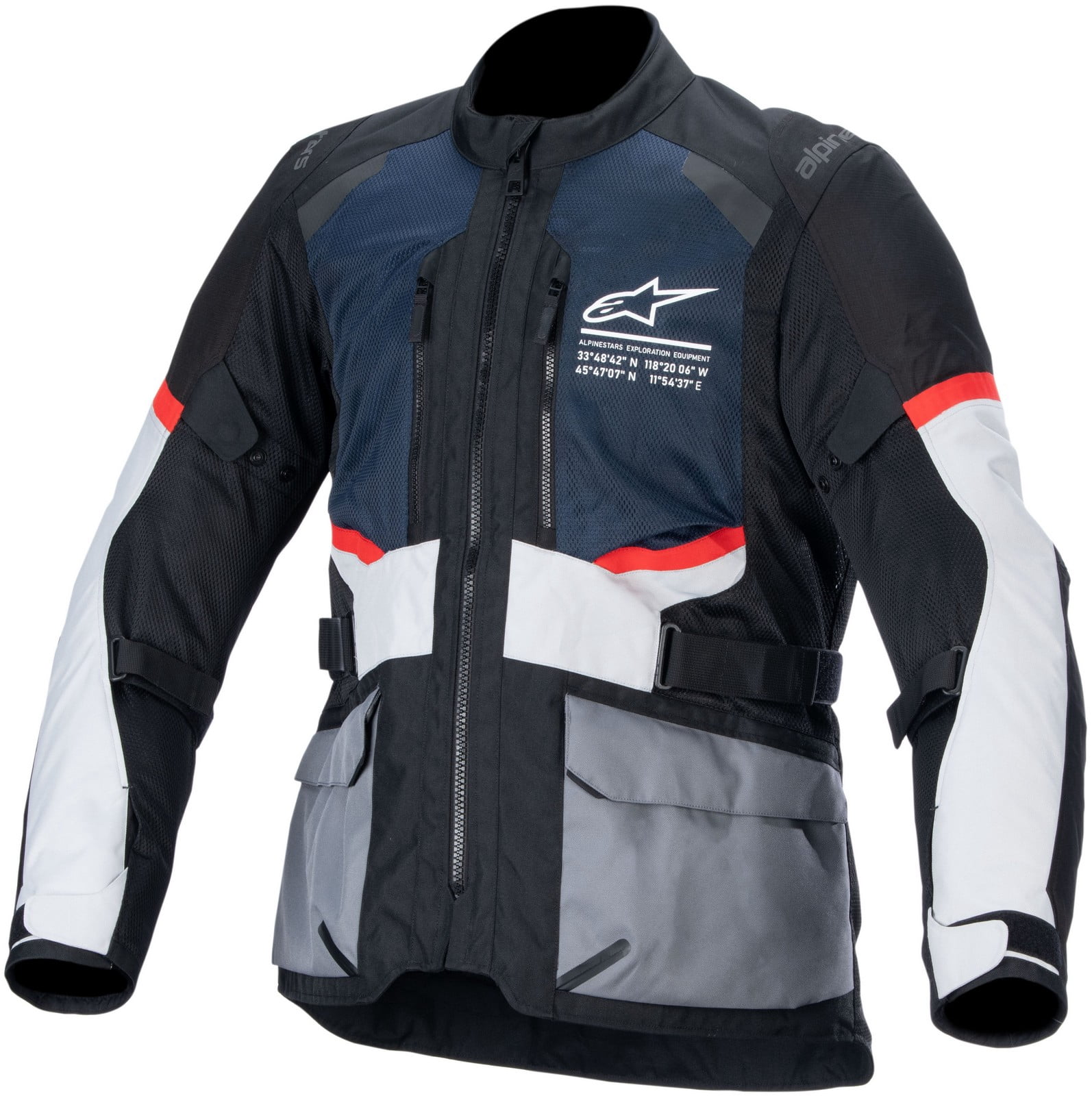 Alpinestars Andes Air Mens Drystar Motorcycle Jacket Blue/Black/Gray ...