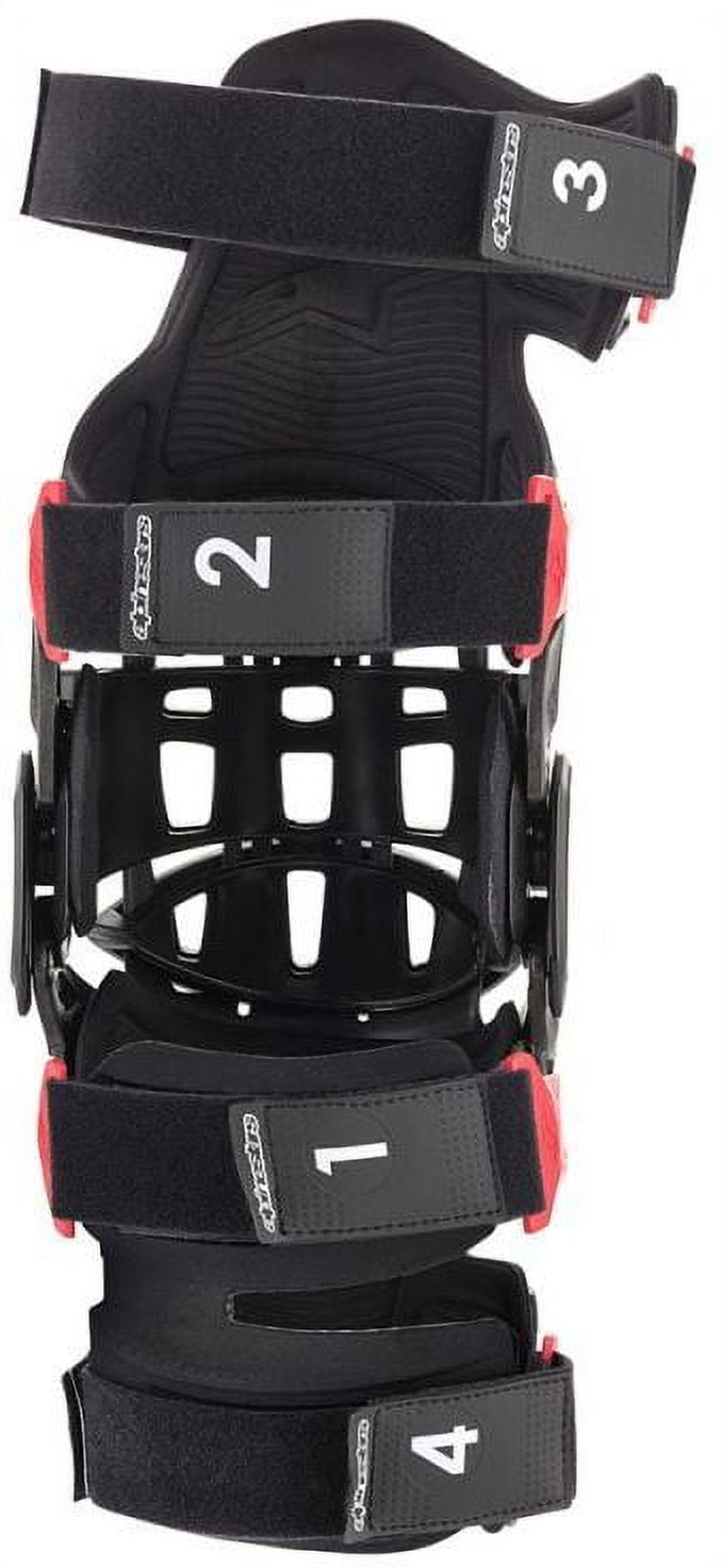 Bionic-10 Off-Road Motocross Knee Brace - Right - Black/Red - Lg ...