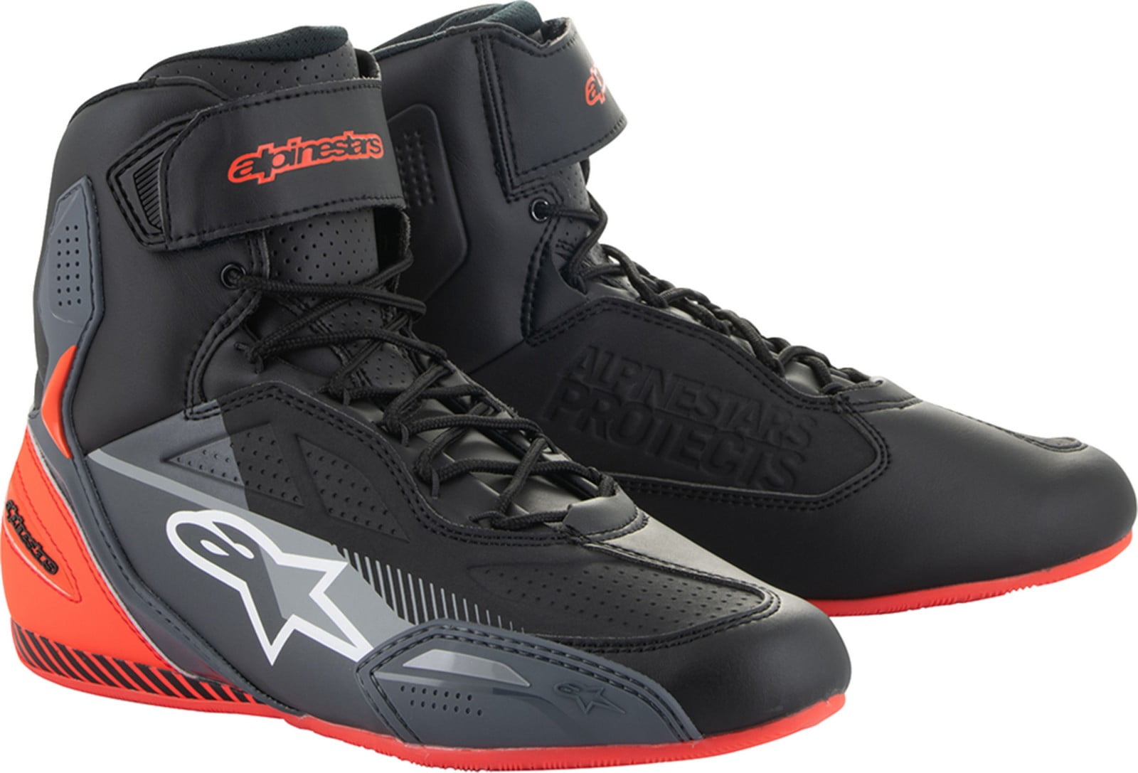 Alpinestars Faster 3 Mens Motorcycle Shoes Black/Gray/Red 12.5 USA ...