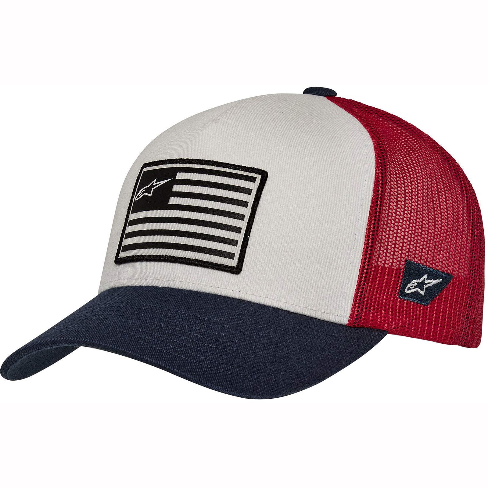 Alpinestars Flag Snapback Mesh Hat Navy/Red - Walmart.com