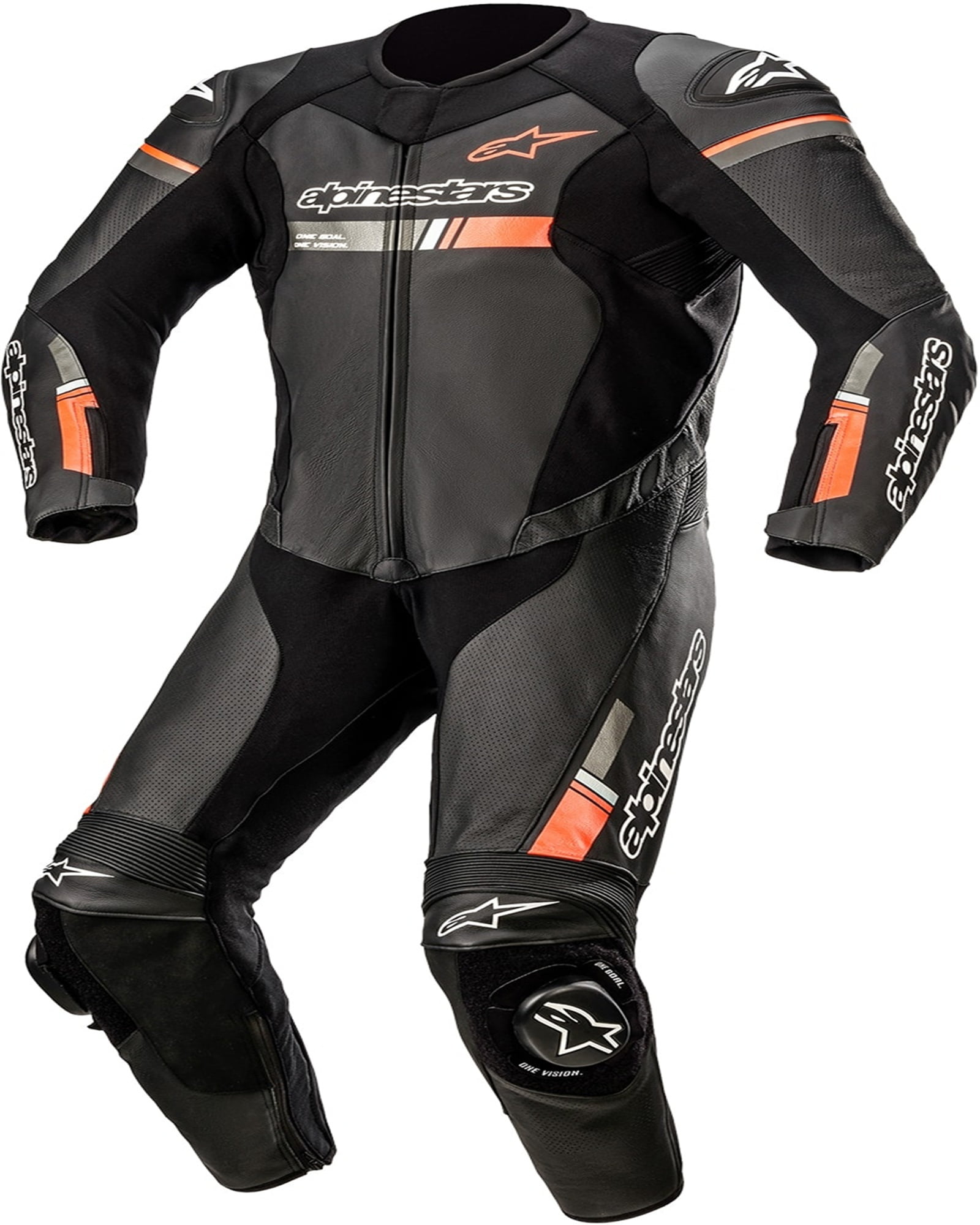 Alpinestars GP Force Chaser Mens 1pc Leather Motorcycle Suit Black/Red ...