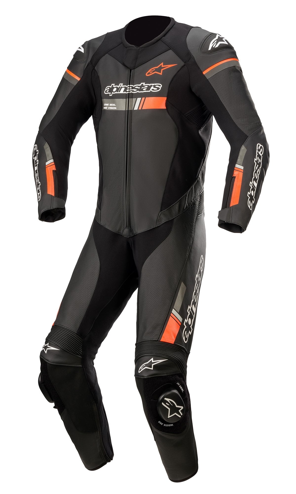 Alpinestars GP Force Chaser Mens 1pc Leather Motorcycle Suit Black/Red ...