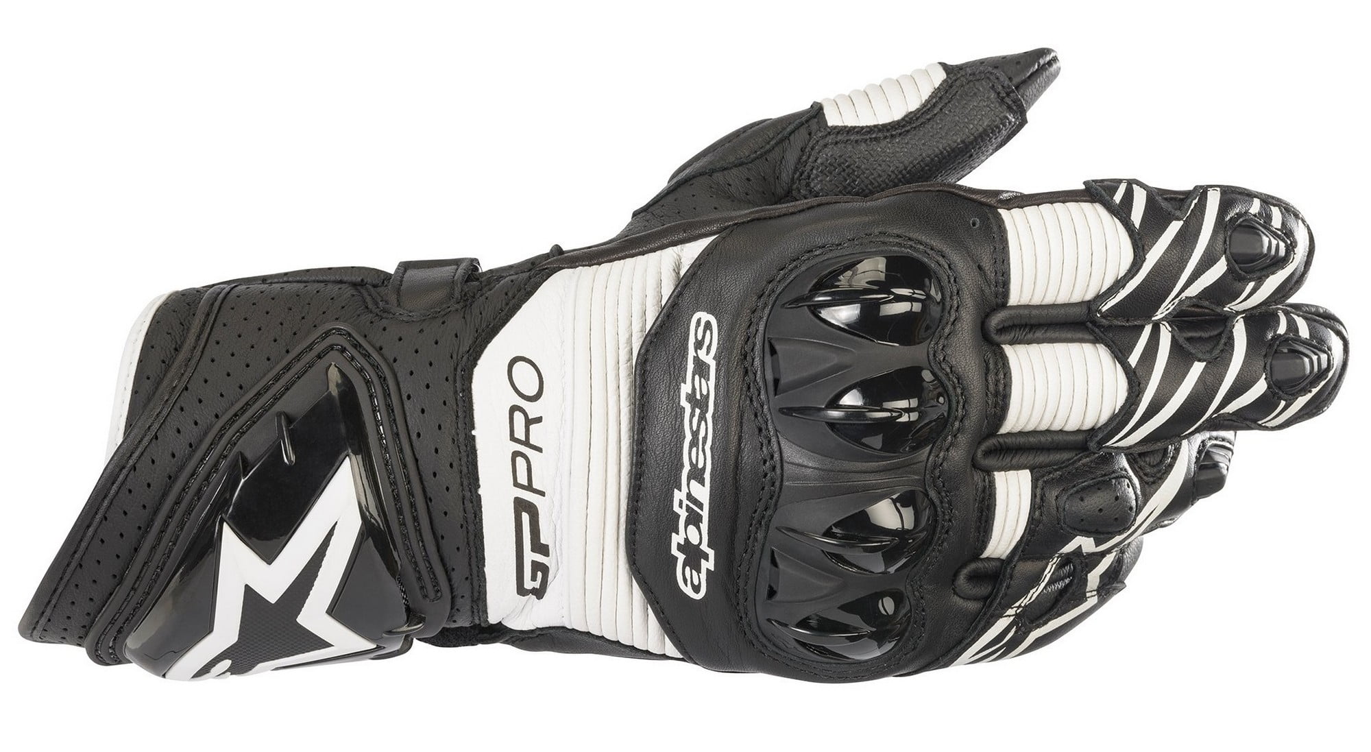 Alpinestars GP Pro RS3 Mens Leather Motorcycle Gloves Black/White SM ...