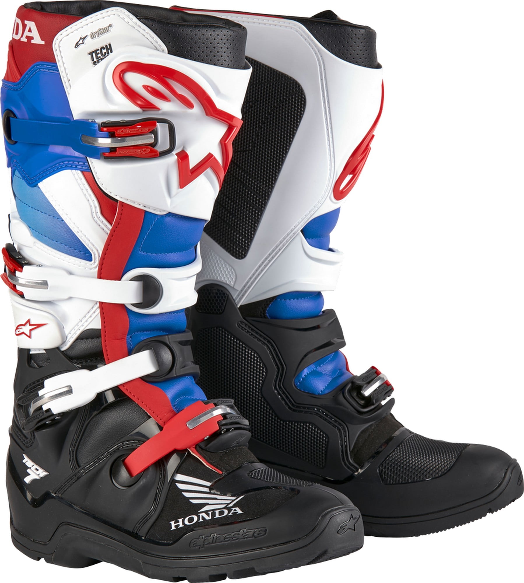 Alpinestars Honda Tech 7 Drystar Mens MX Offroad Boots Black/White/Blue ...