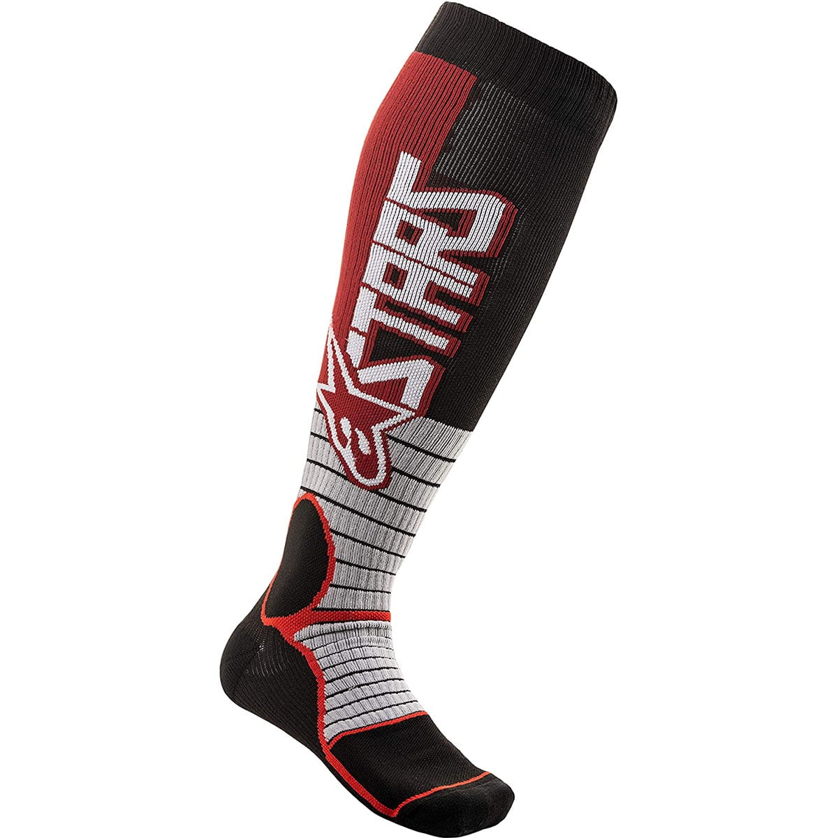 Alpinestars MX Pro Men's Off-Road Motorcycle Socks - Burgundy/Black ...
