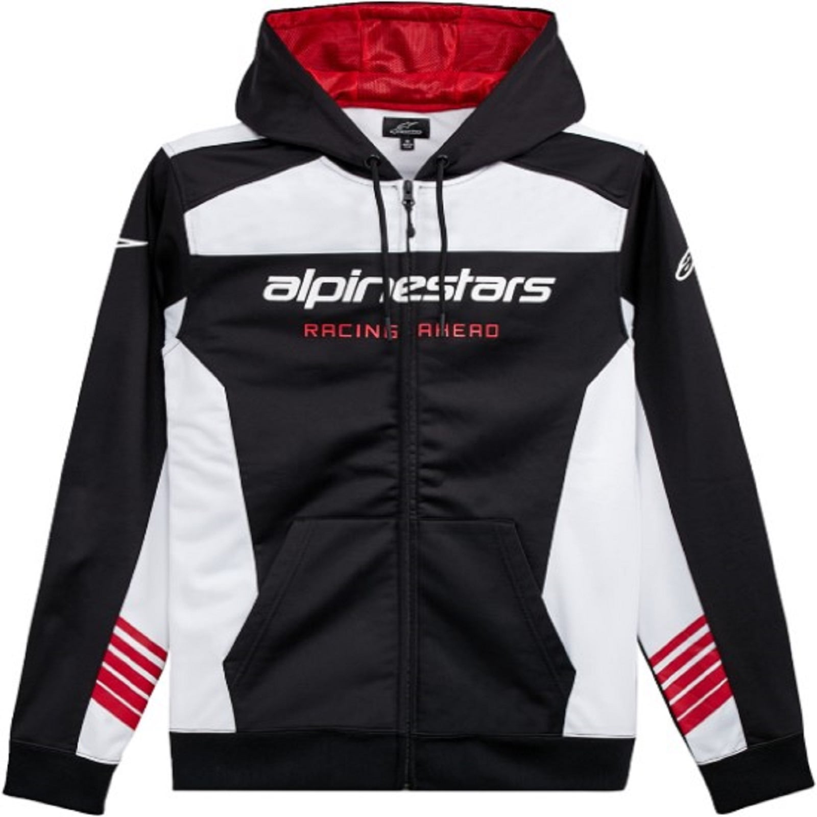 Alpinestars Men's Session LXE Zip Up Mesh Lined Hoodie, Black/White ...