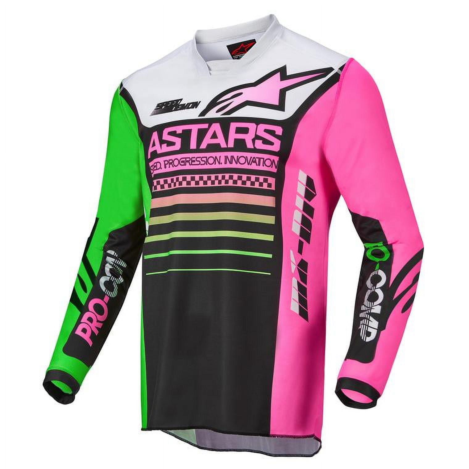 Alpinestars Racer Kids Jersey - Compass - 2022 Model - Black/Neon Green ...