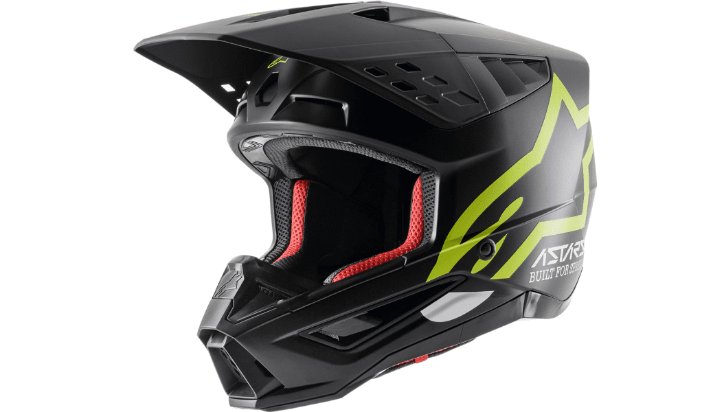 Alpinestars SM5 Compass MX Offroad Helmet Black/Yellow/Fluo XS ...