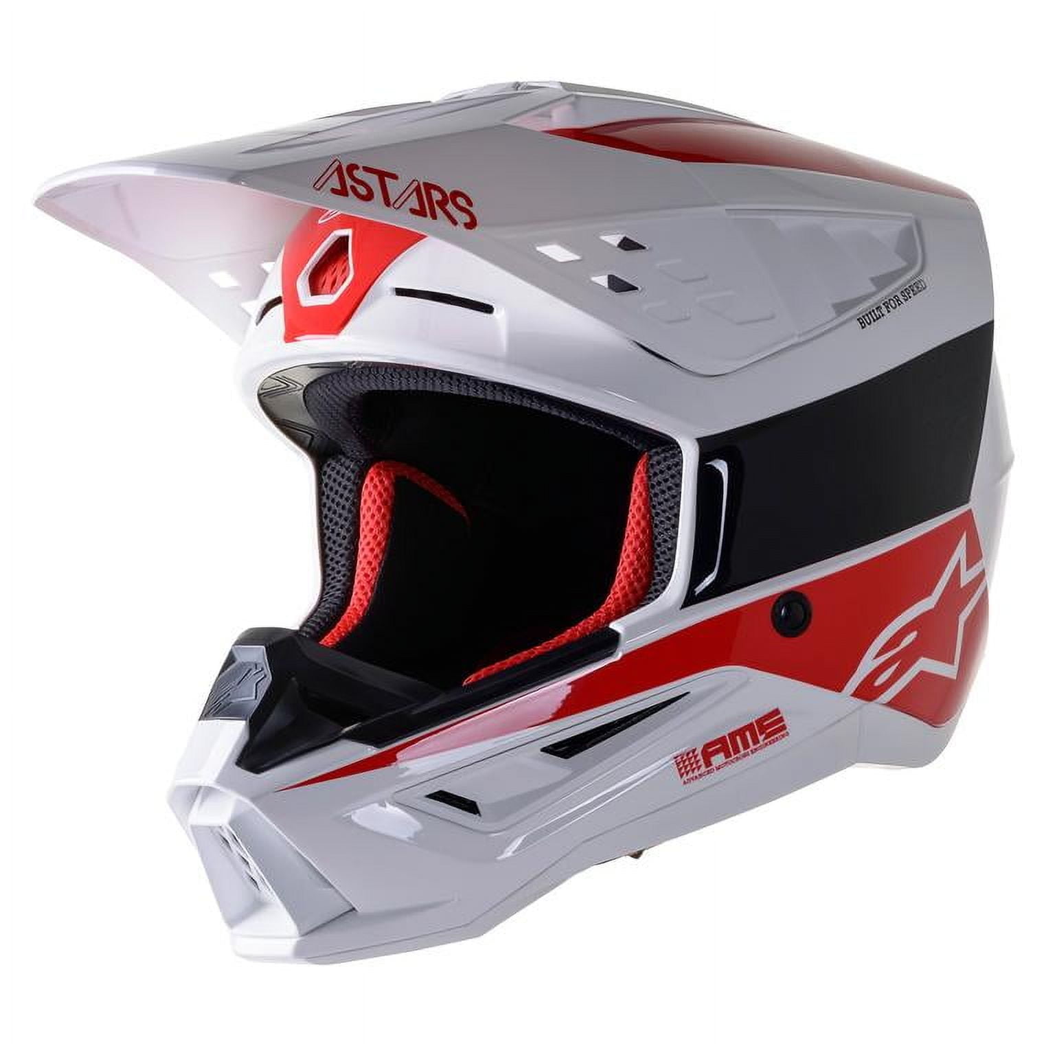 Alpinestars SM5 Helmet - Bond - 2022 Model - White/Red - XL - Walmart.com