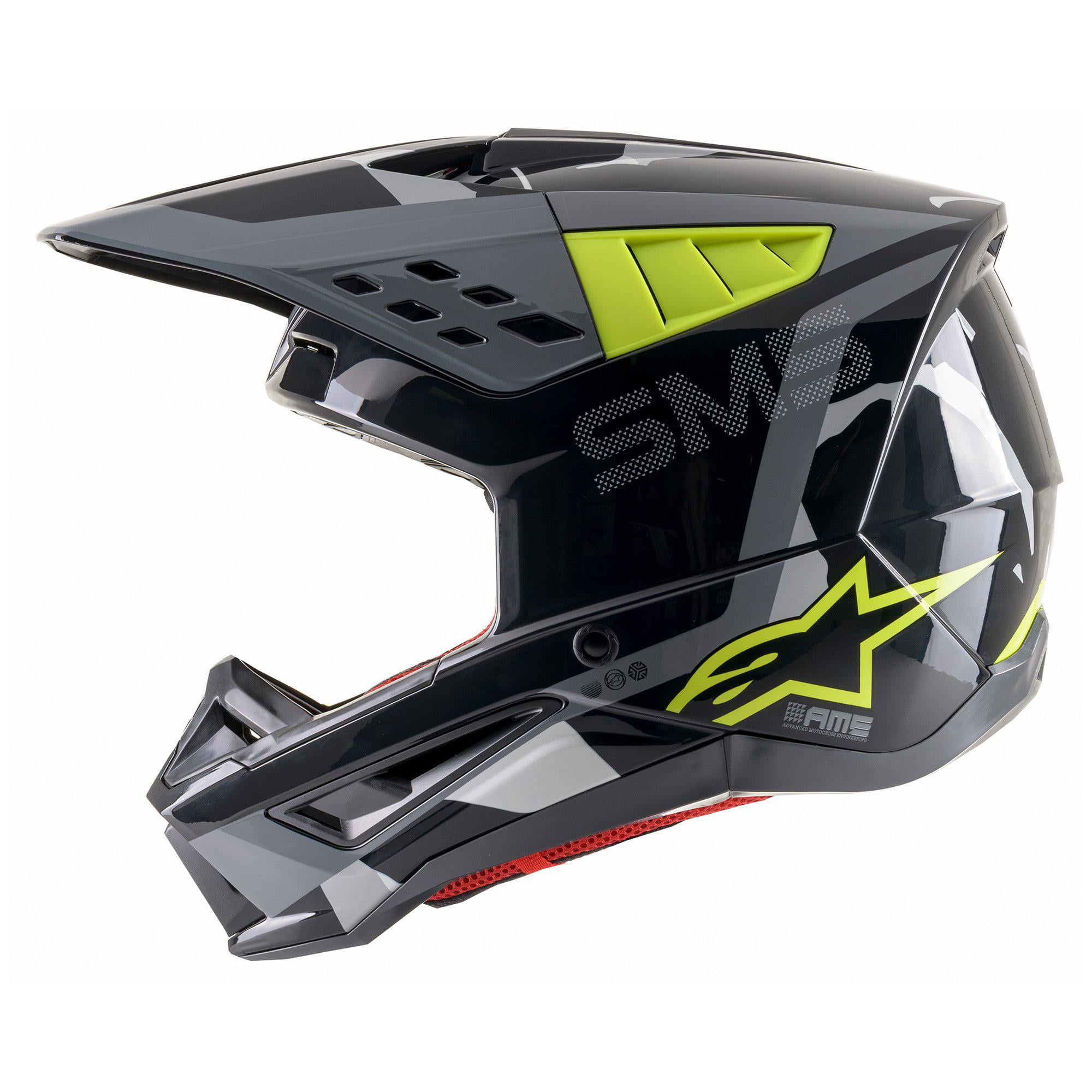 Alpinestars SM5 Rover MX Offroad Helmet Gray/Yellow XL - Walmart.com