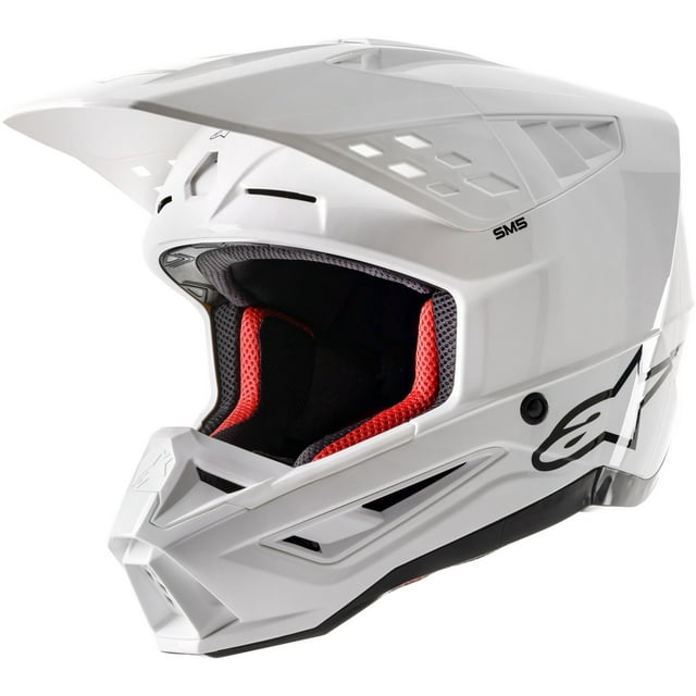 Alpinestars SM5 Solid MX Offroad Helmet Glossy White XL - Walmart.com