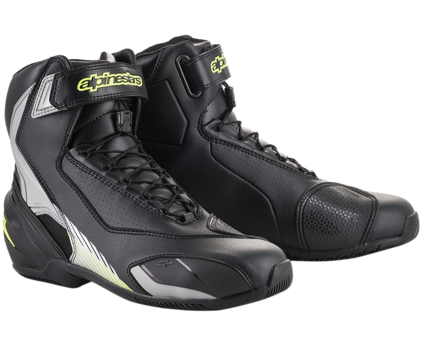 Alpinestars SP-1 v2 Motorcycle Shoes Black/Silver/Fluo Yellow 47 EUR ...
